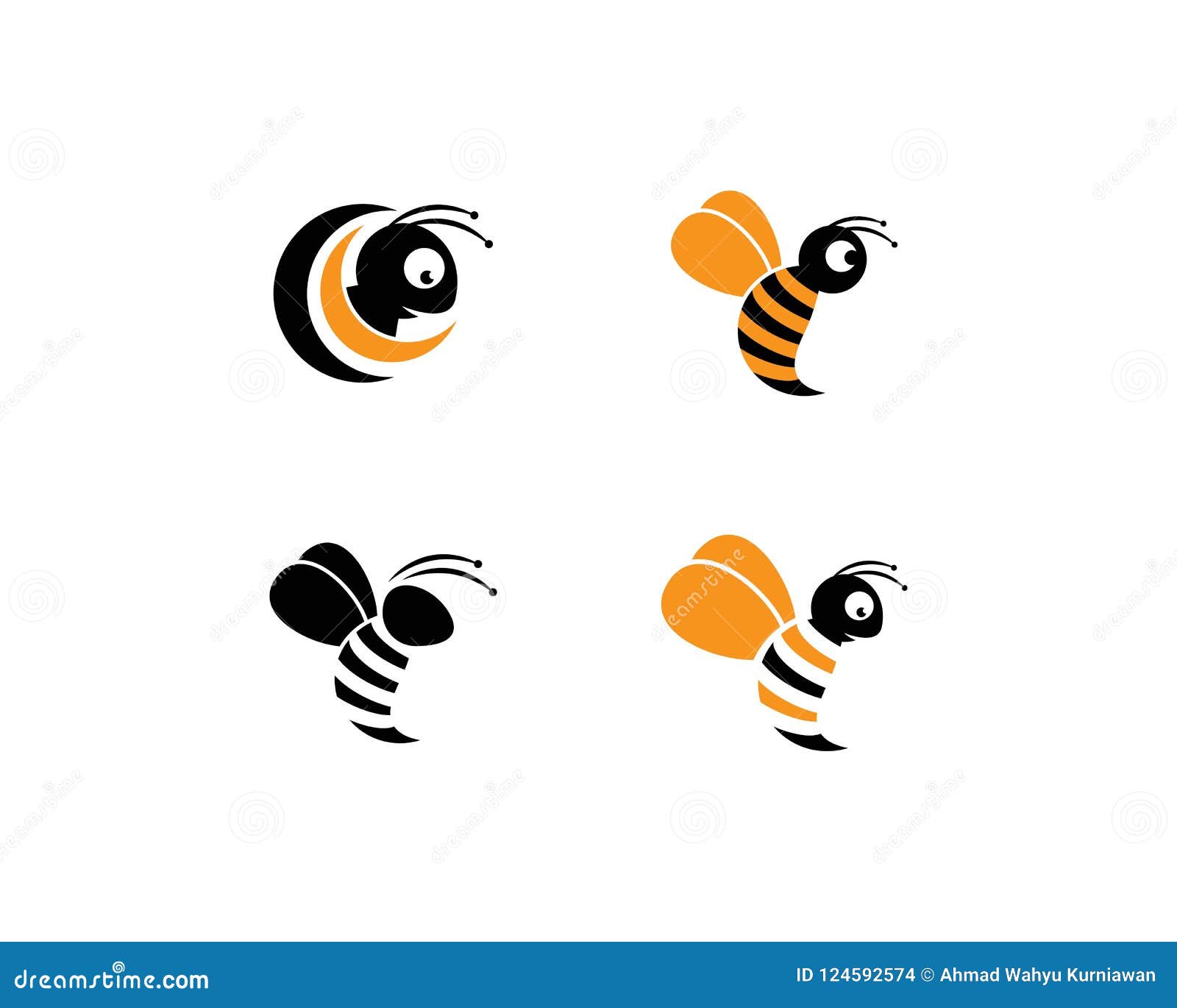 Abeja Logo Template ilustración del vector. Ilustración de blanco ...