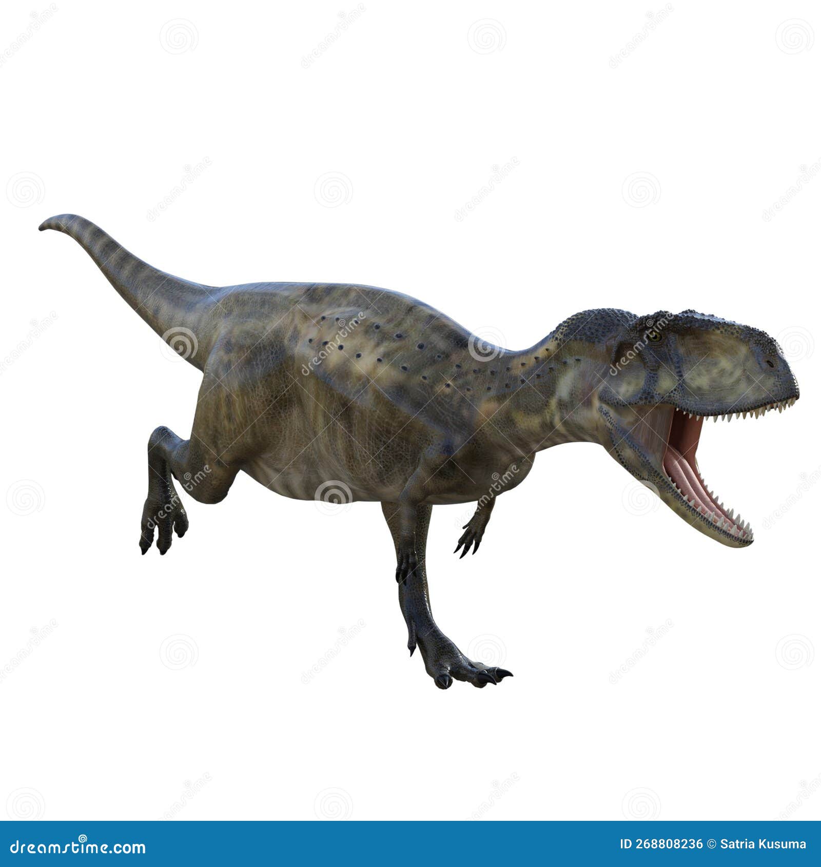 Abelisaurus Dinosaur Isolated 3d Render On Transparent Background In ...