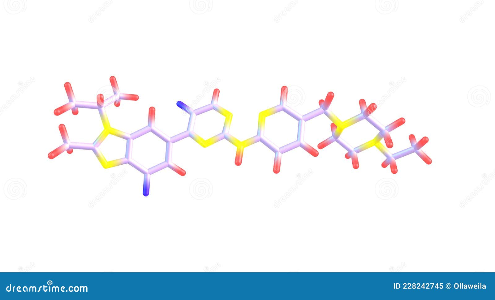 Abemaciclib Cancer Drug Molecule CDK Inhibitor. Skeletal Formula ...