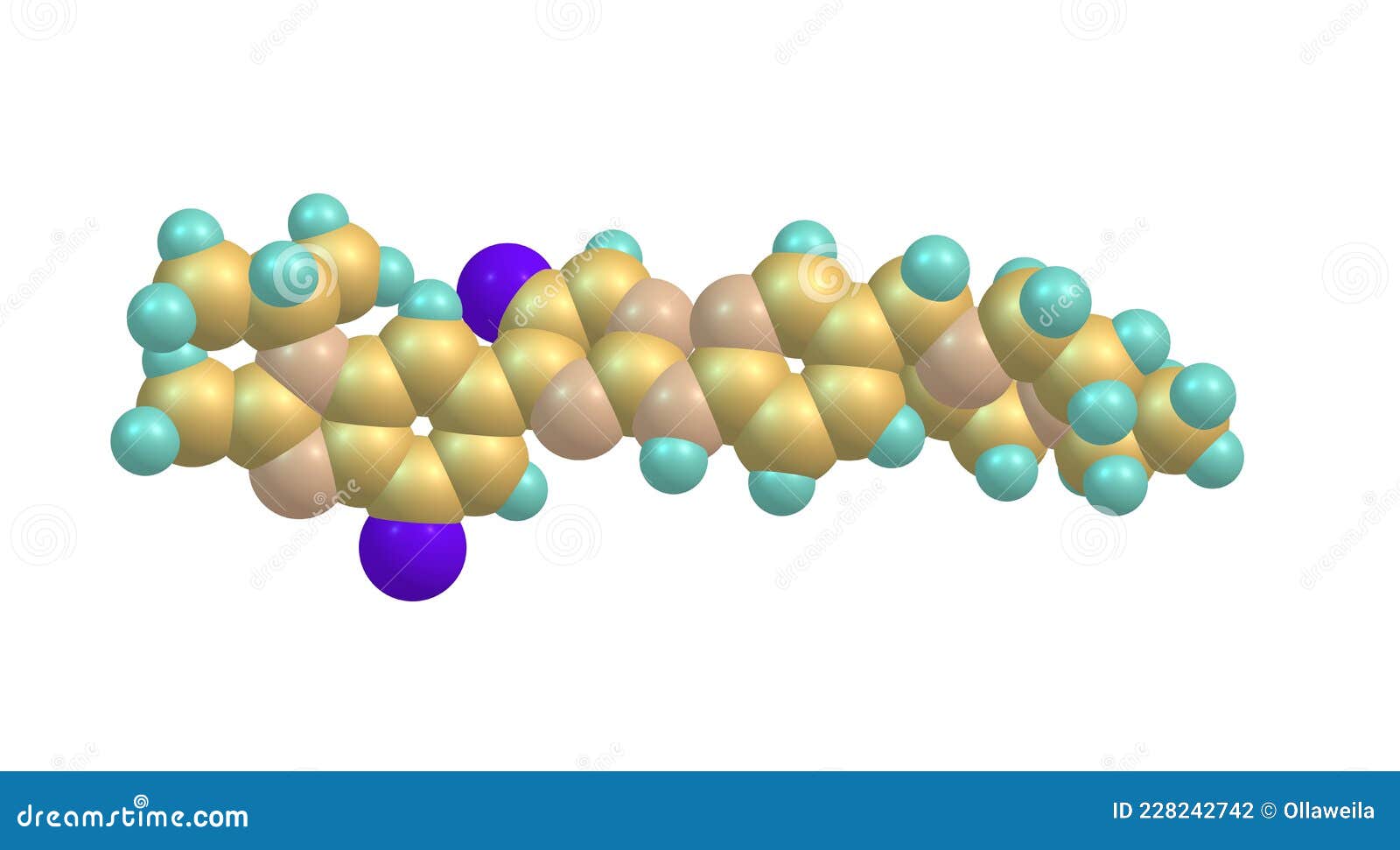 Abemaciclib Molecular Structure Isolated on White Stock Illustration ...