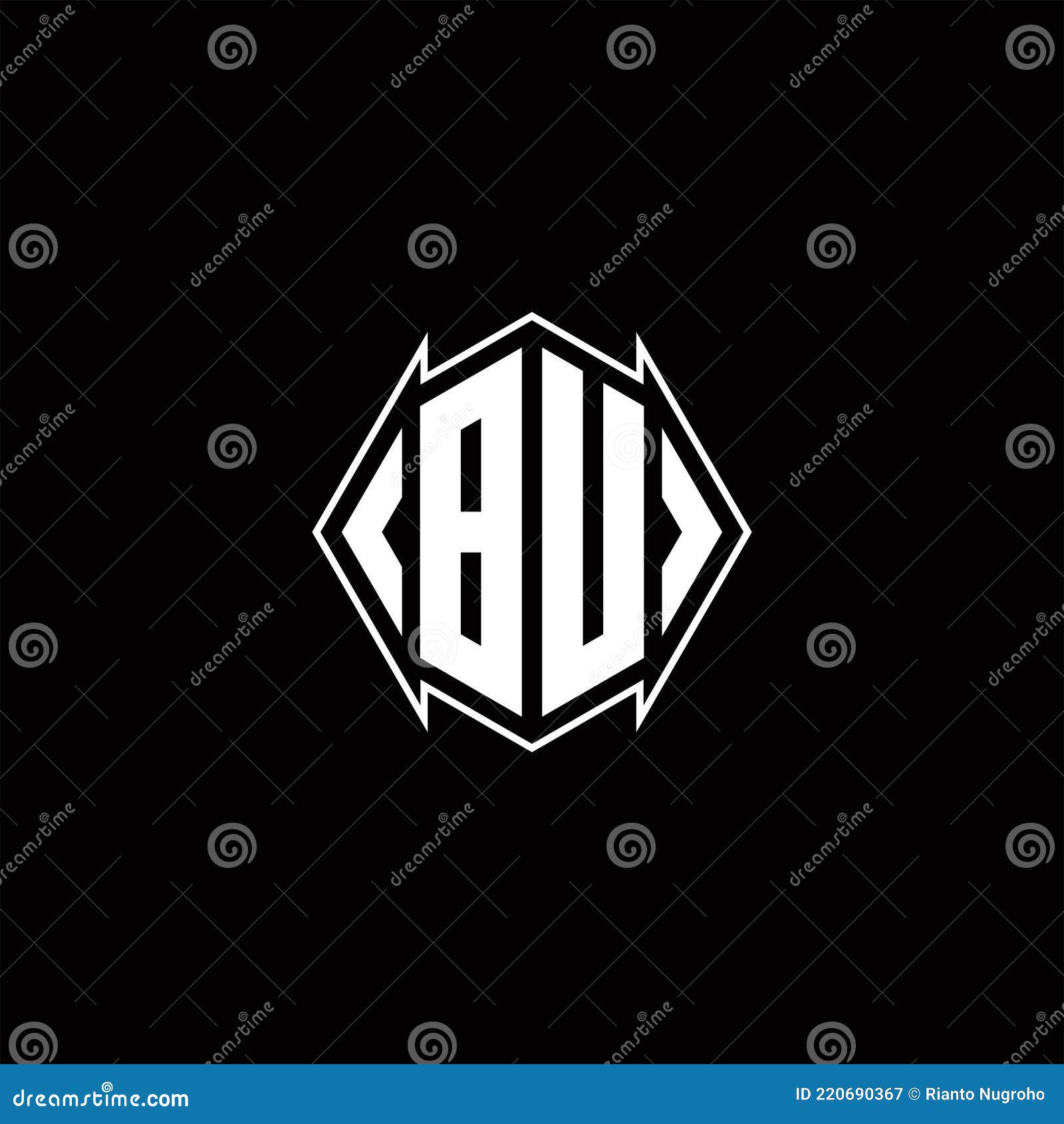 Aber Logo Monogramm Mit Schild Form Designs Vorlage Vektor Abbildung ...