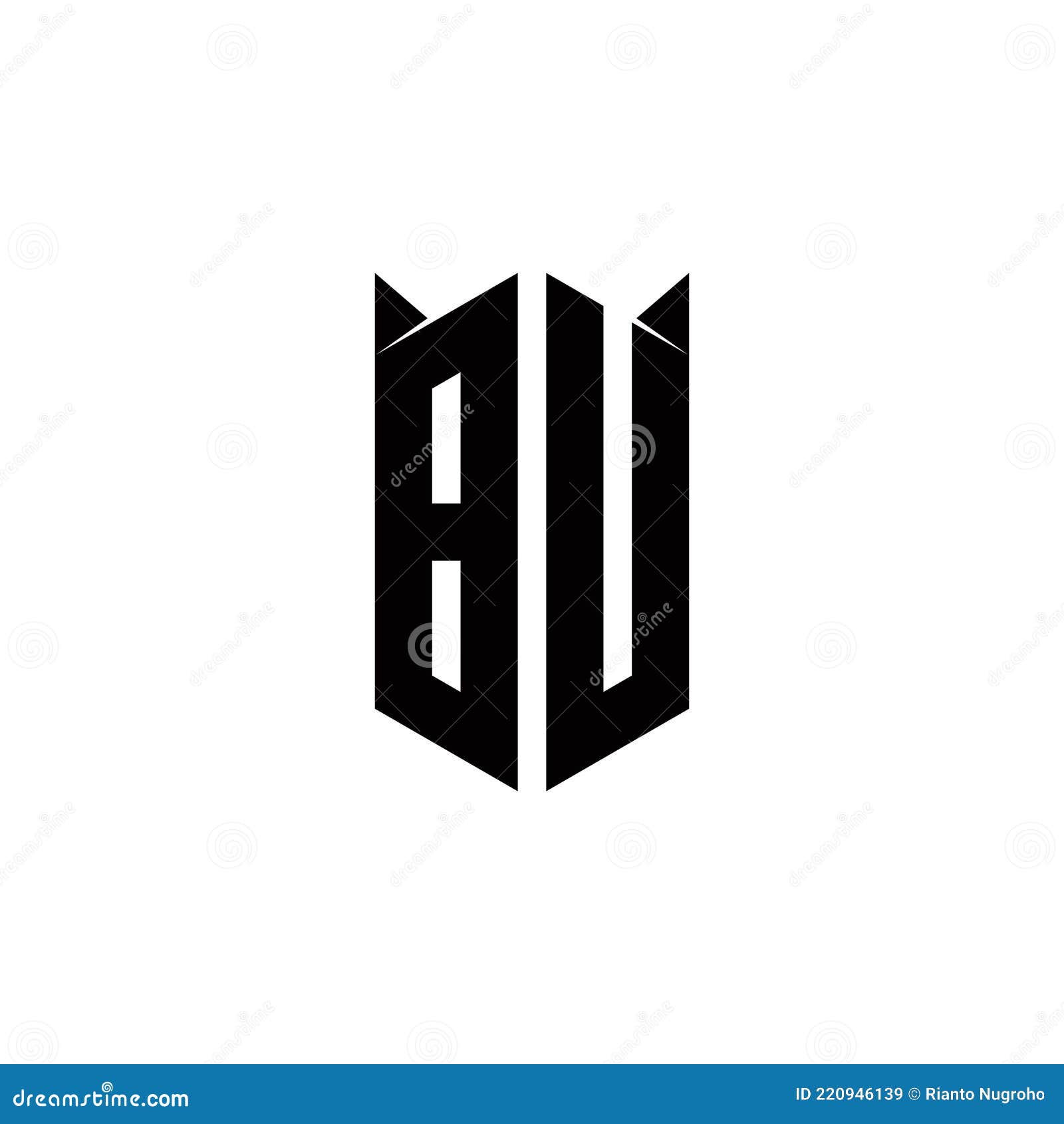 Aber Logo Monogramm Mit Schild Form Designs Vorlage Vektor Abbildung ...