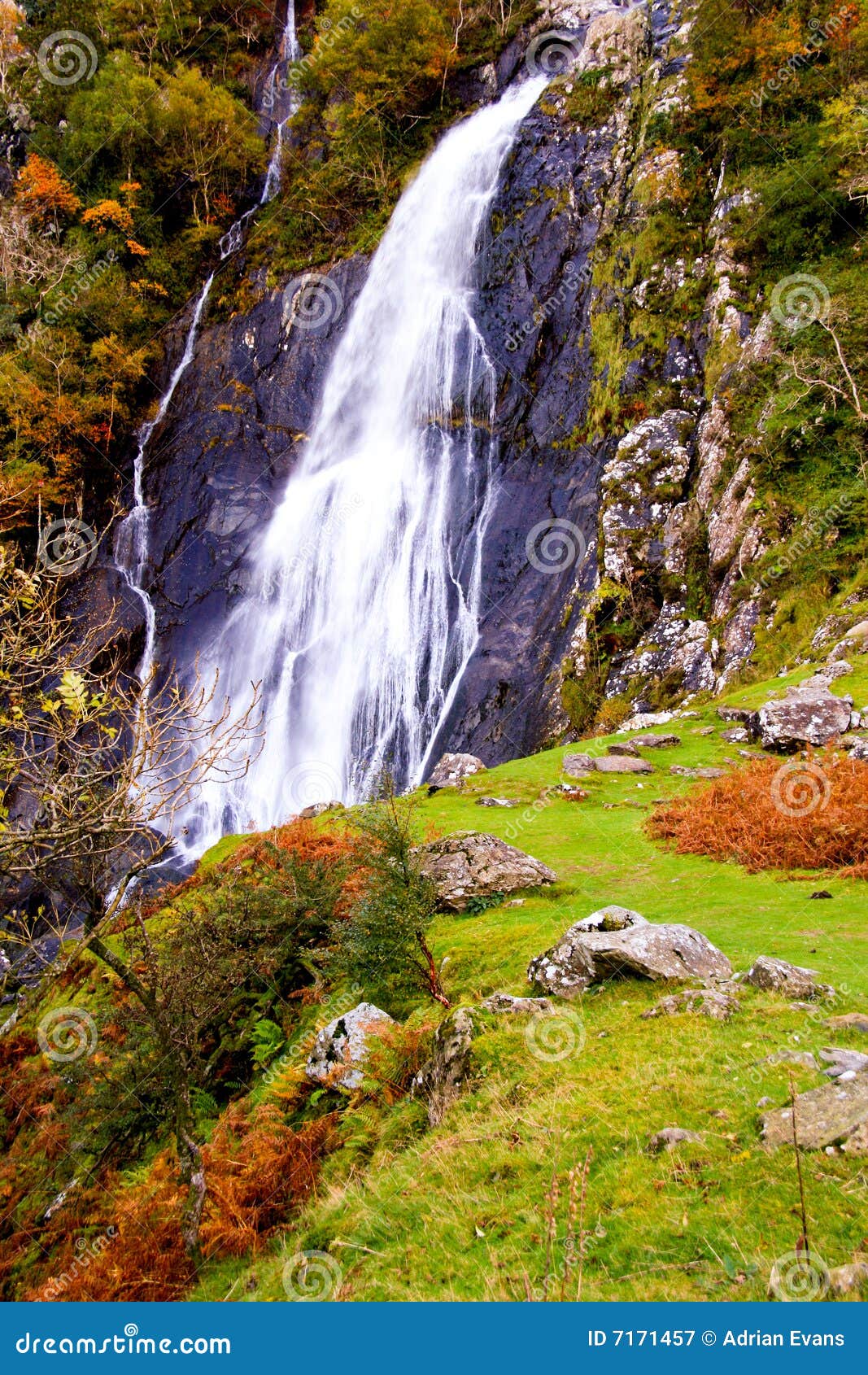 Aber waterfall wales uk stock image. Image of trees, water - 7171457