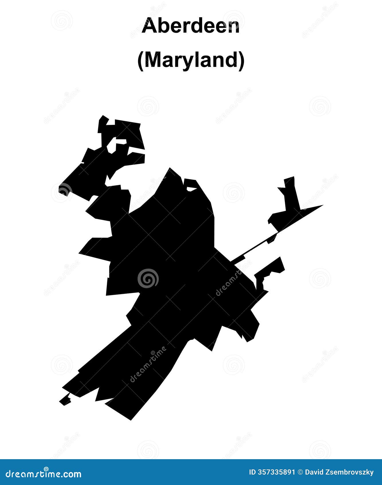 Aberdeen outline map stock illustration. Illustration of empty - 357335891