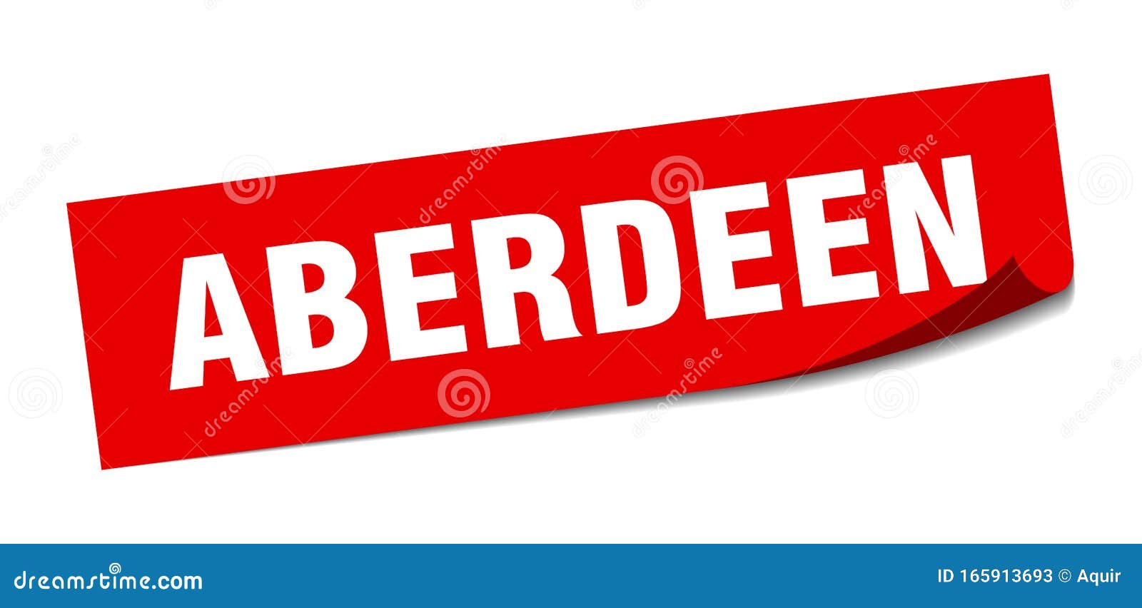 Aberdeen Sticker. Aberdeen Square Peeler Sign Stock Vector ...