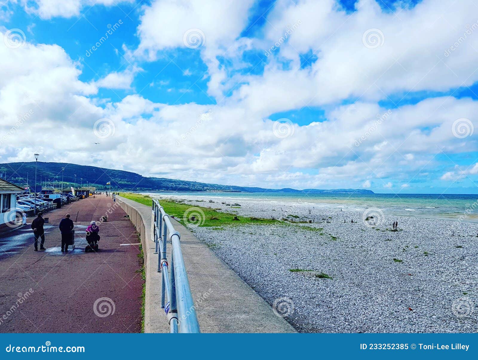 Abergele Beach View stock image. Image of hill, highway - 233252385