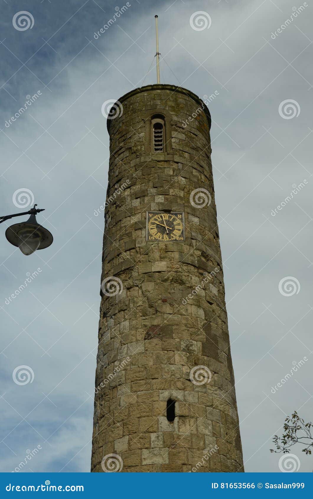 Abernethy Round Tower stock photo. Image of flagpole - 81653566