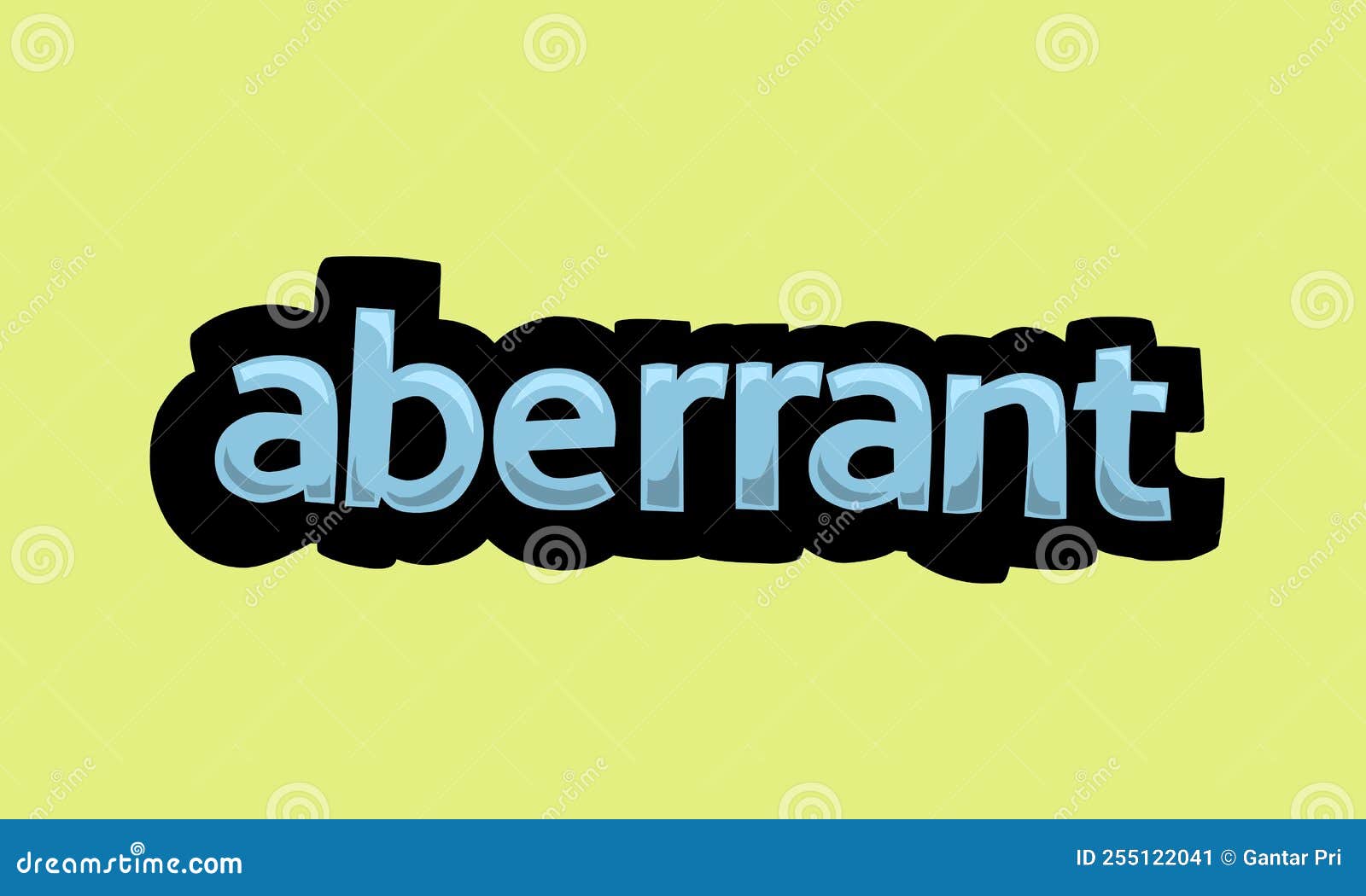 ABERRANT Writing Vector Design On A Yellow Background | CartoonDealer ...