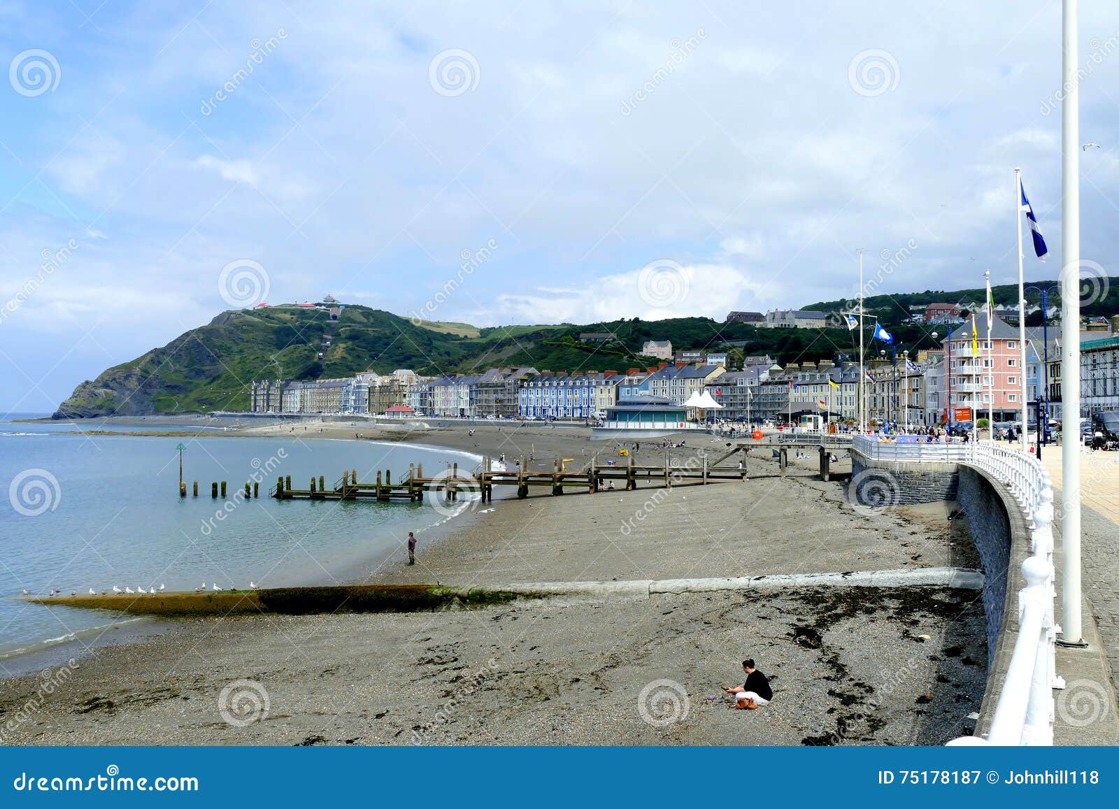 Aberystwyth, Wales. editorial photography. Image of families - 75178187
