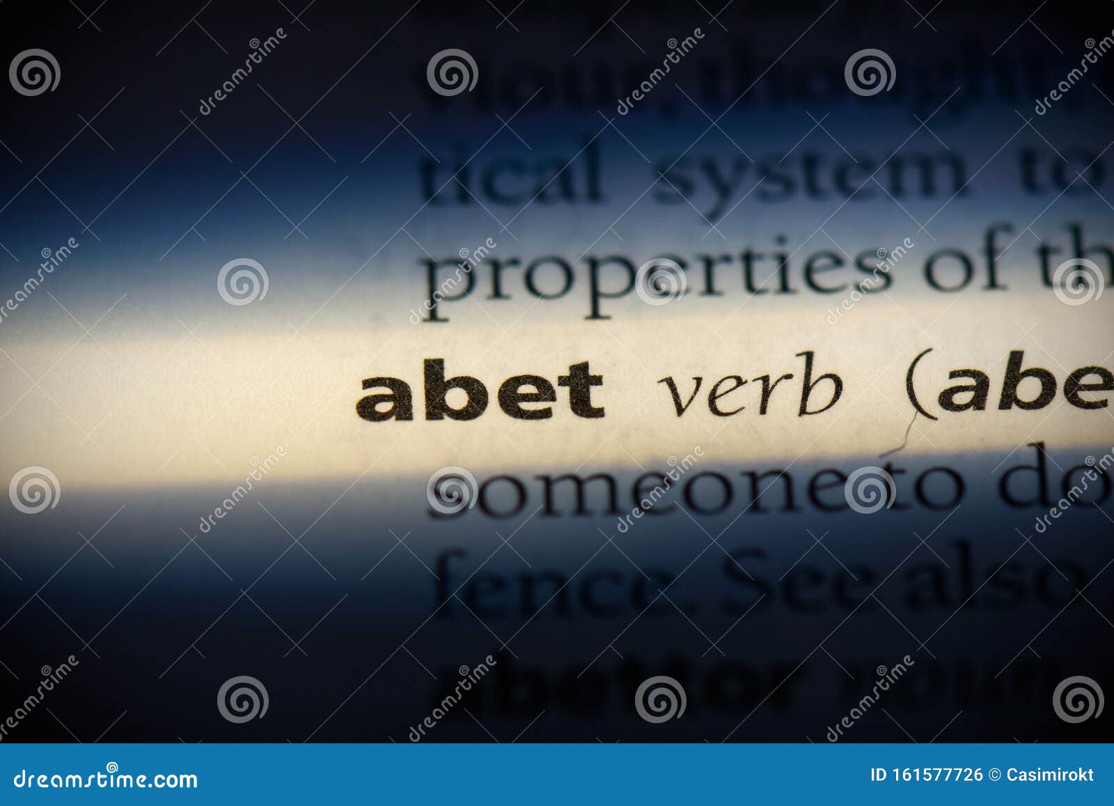 Abet stock photo. Image of focus, isolated, text, idea - 161577726