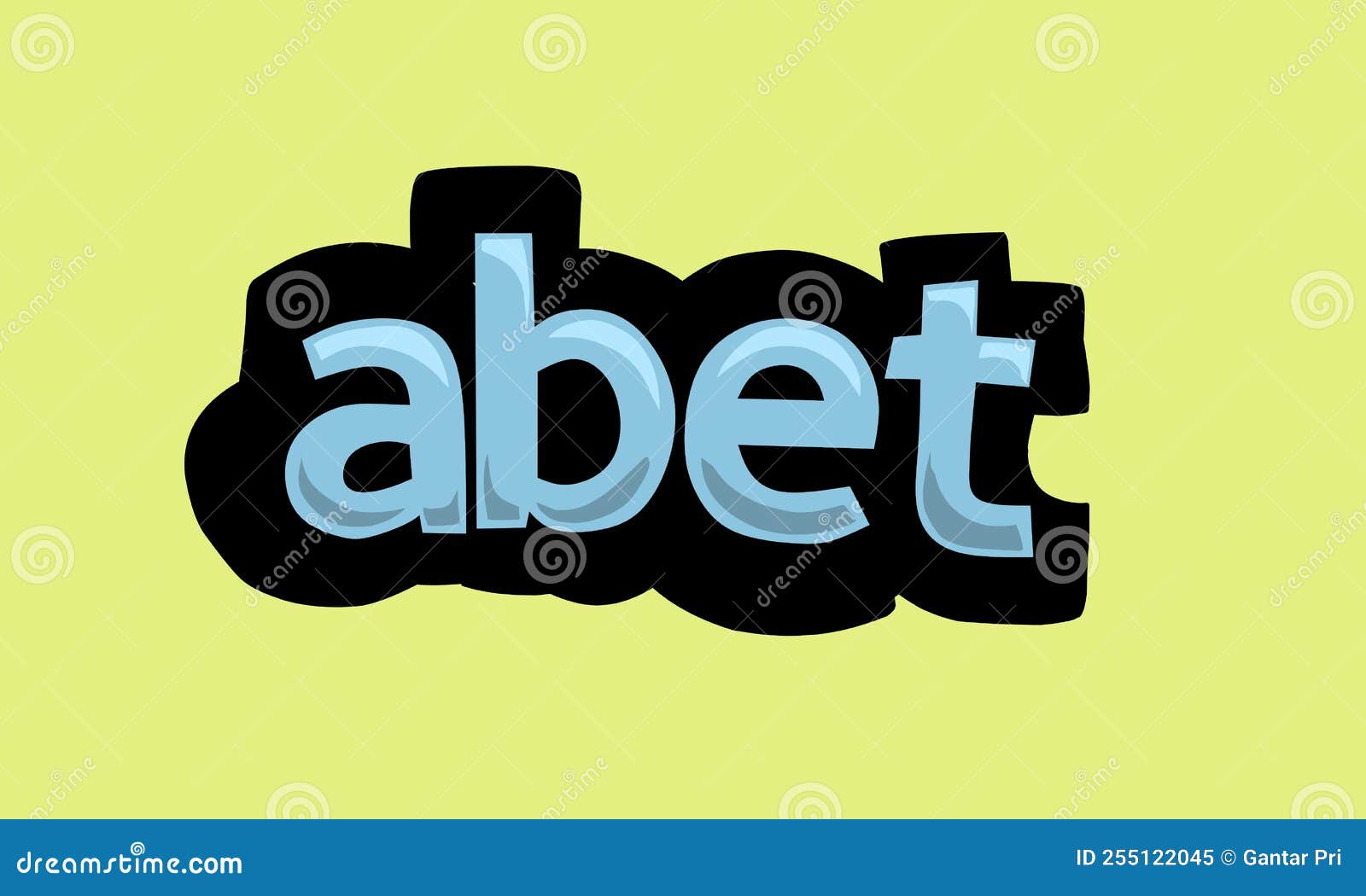 ABET Writing Vector Design On A Yellow Background Royalty-Free Stock ...