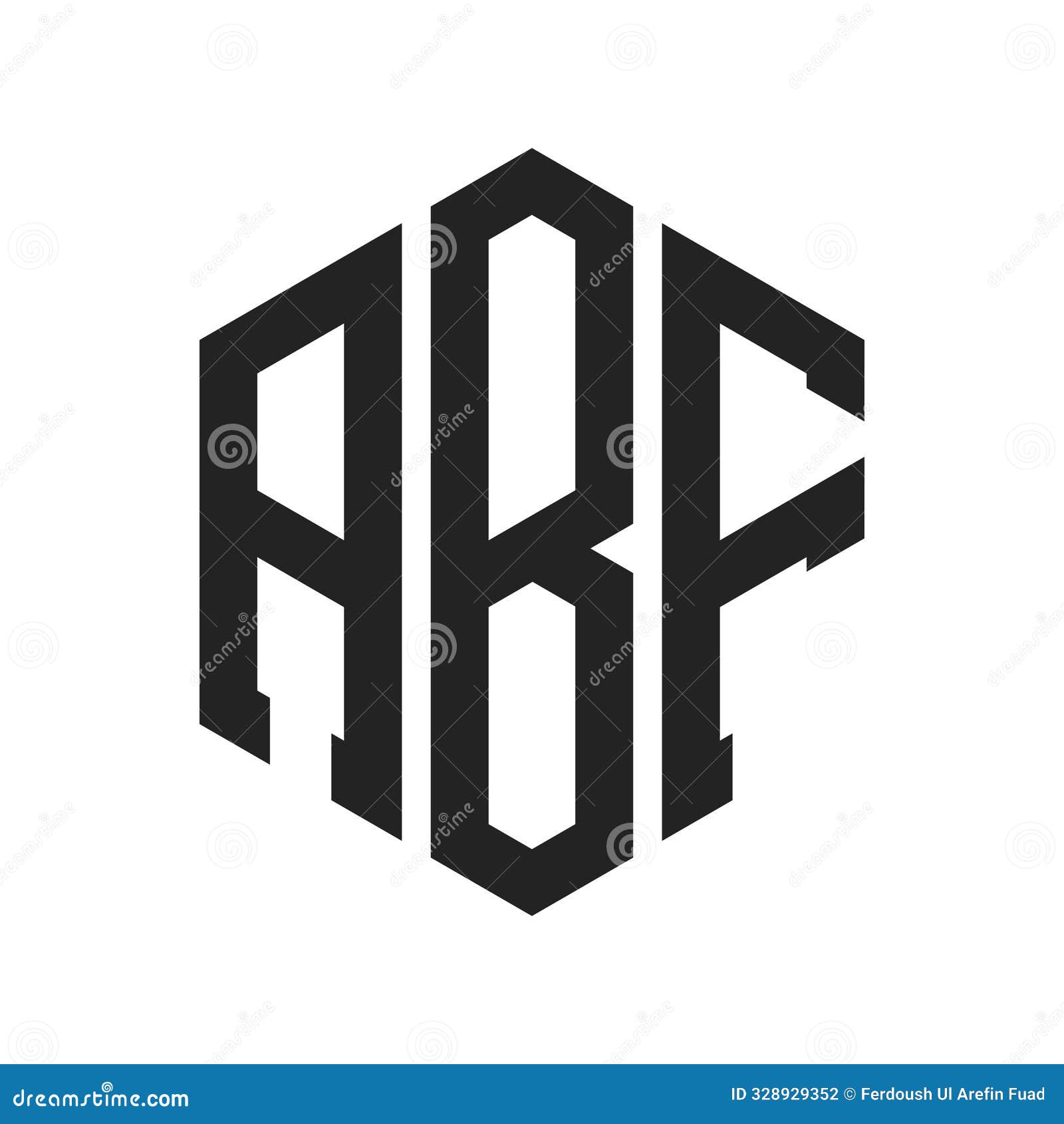 ABF Logo Design. Initial Letter ABF Monogram Logo Using Hexagon Shape ...