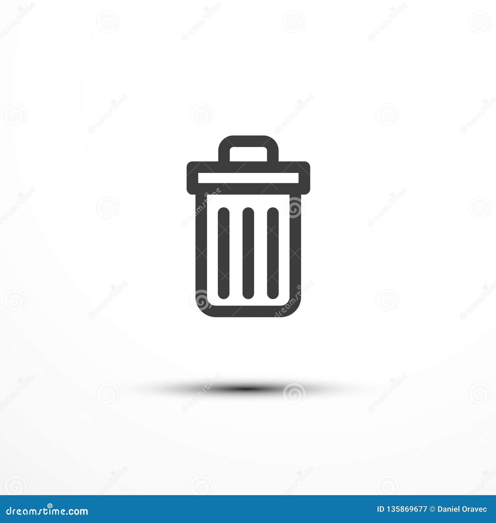 Abfall-Ikone - Papierkorb-Symbol Vektor Abbildung - Illustration von ...