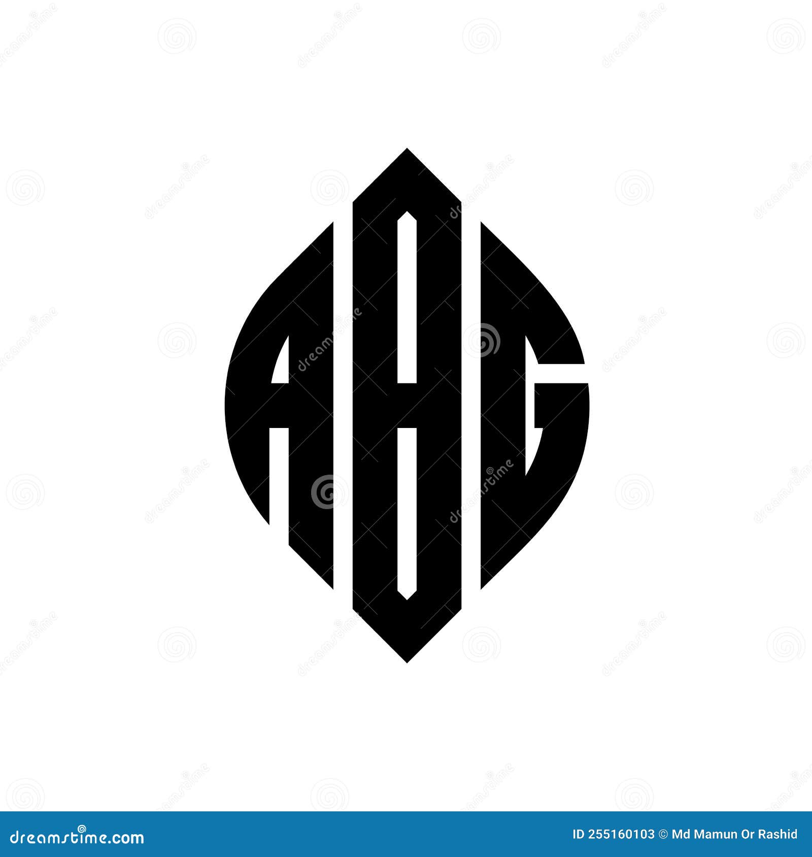 ABG Circle Letter Logo Design with Circle and Ellipse Shape. ABG ...