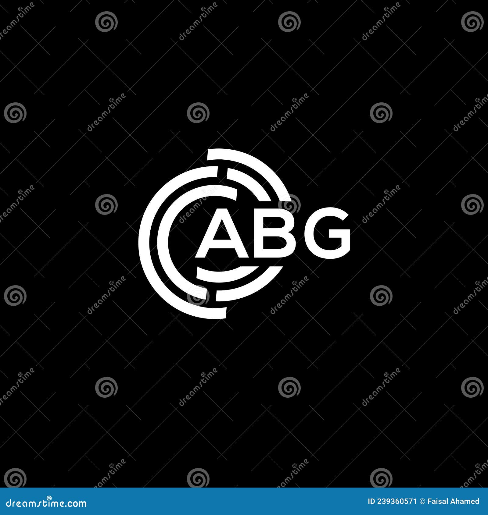 ABG Letter Logo Design On Black Background. ABG Creative Initials ...