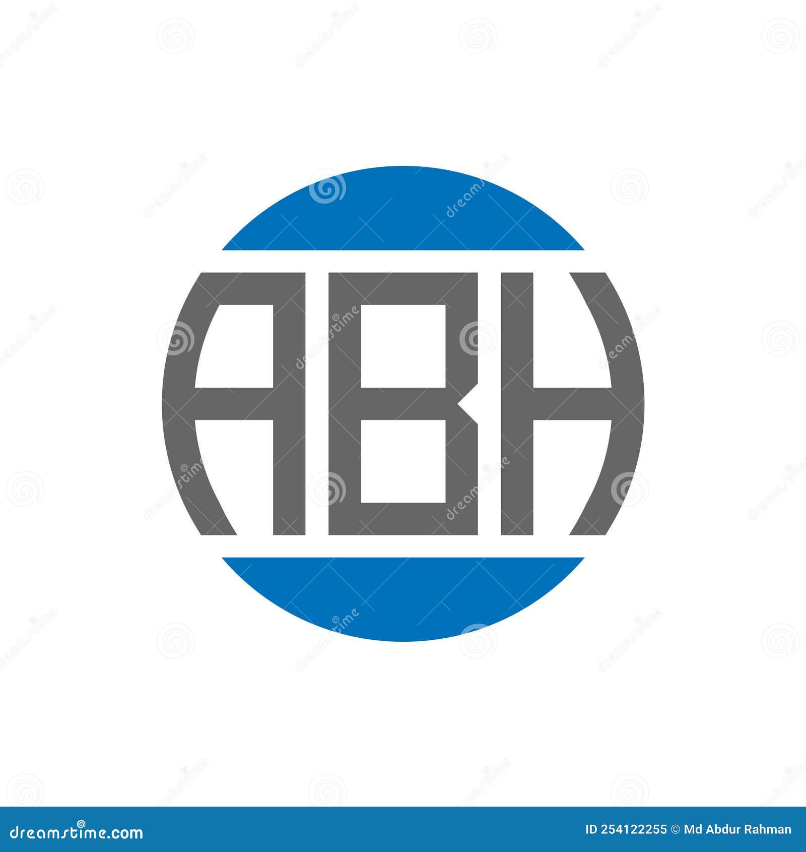 ABH Letter Logo Design on White Background. ABH Creative Initials ...