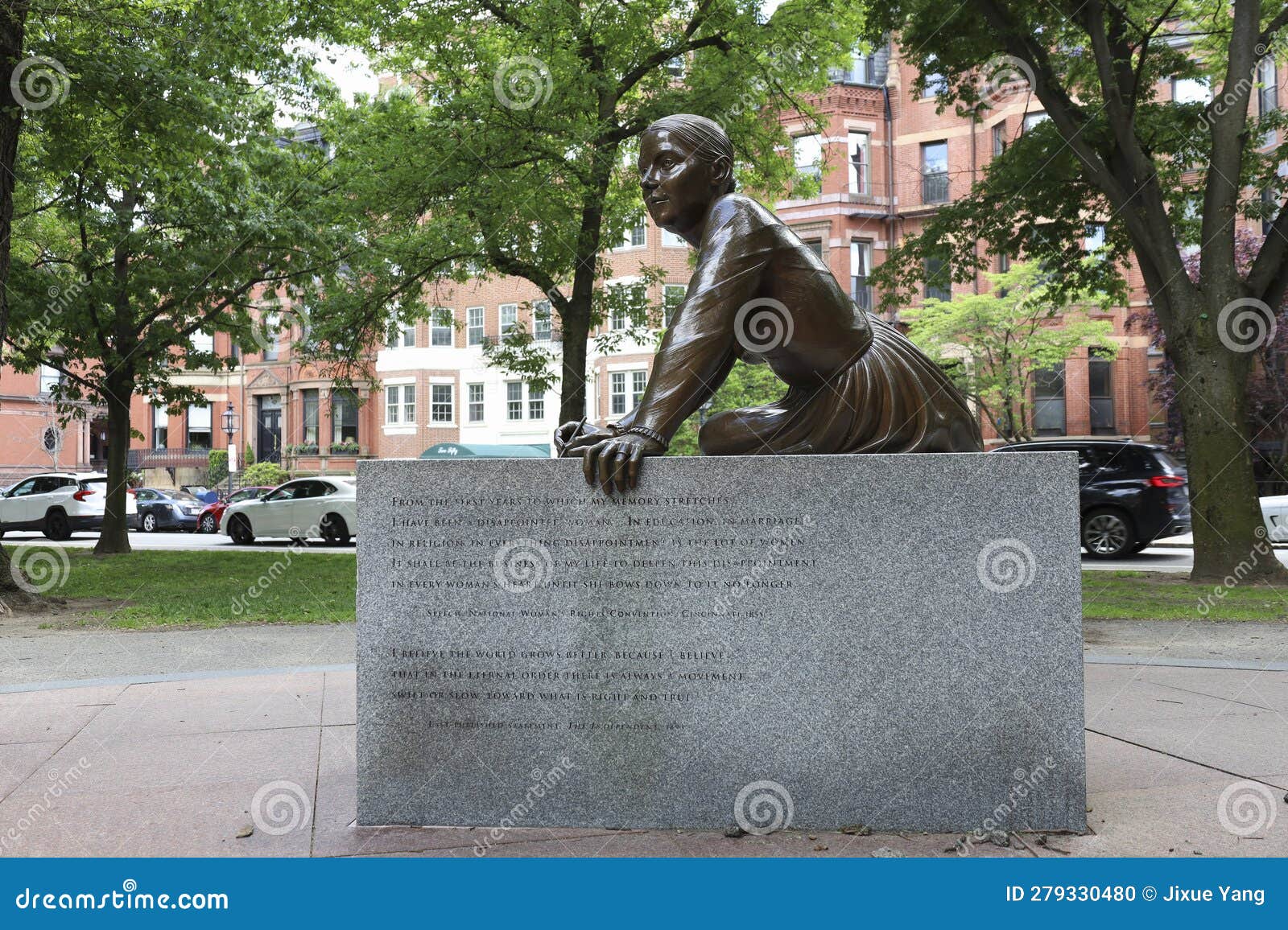 Lucy Stone Statue at the Commonwealth Ave, Boston Editorial Image ...