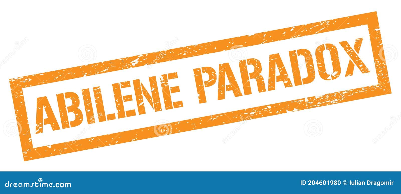 ABILENE PARADOX Orange Grungy Rectangle Stamp Stock Illustration ...