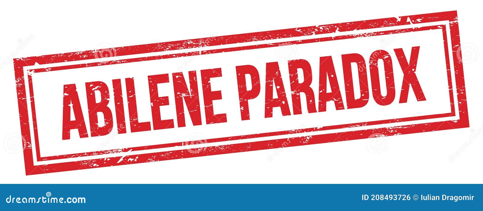 ABILENE PARADOX Text on Red Grungy Vintage Stamp Stock Illustration ...