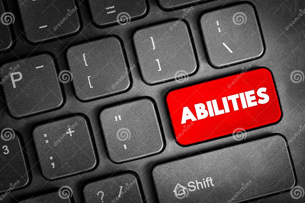 Abilities Text Button on Keyboard, Concept Background Stock Image ...