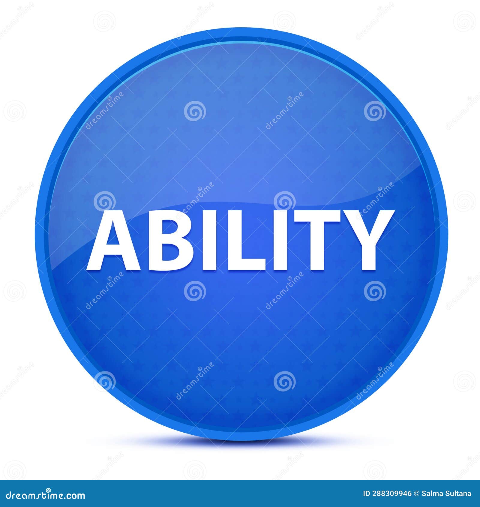 Ability Aesthetic Glossy Blue Round Button Abstract Stock Illustration ...