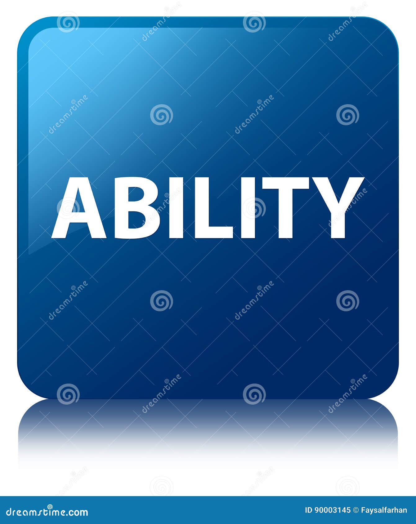 Ability blue square button stock illustration. Illustration of skill ...