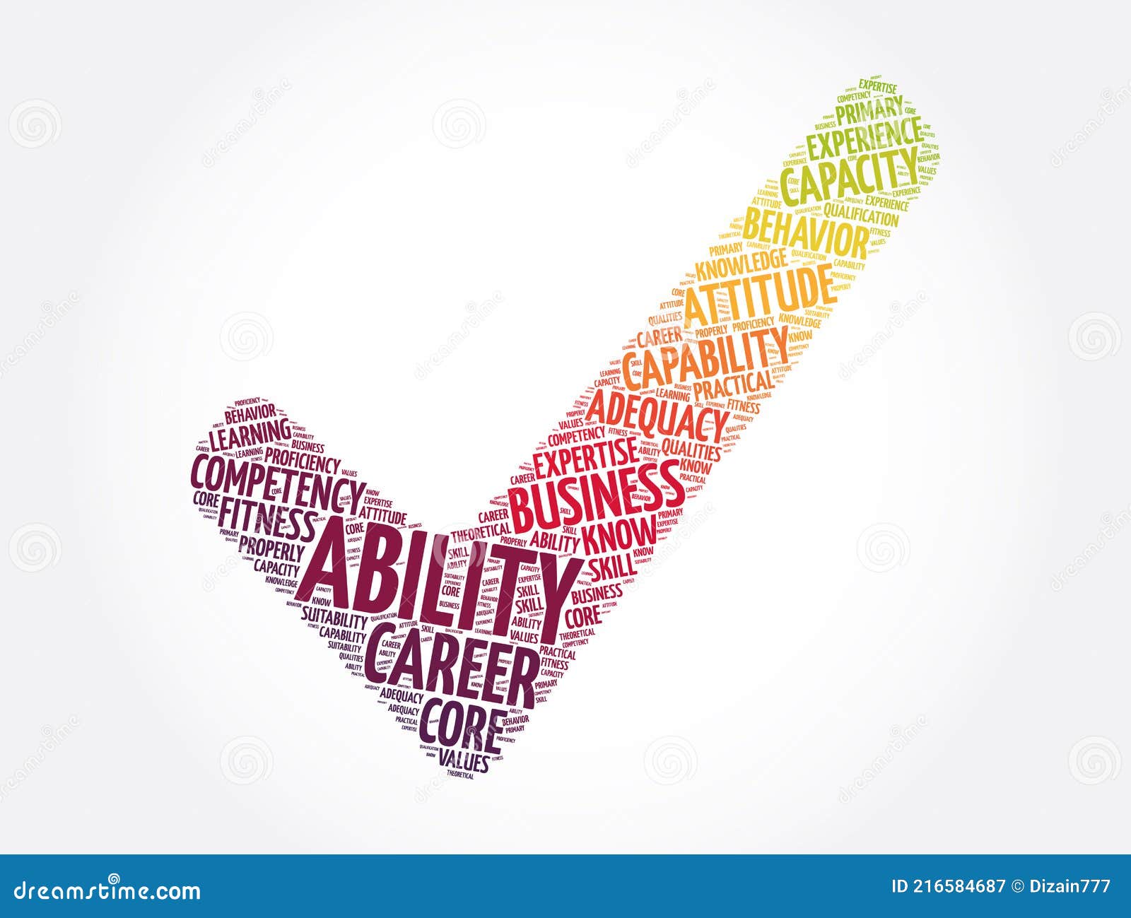Ability Check Mark Word Cloud Collage, Concept Background Stock ...