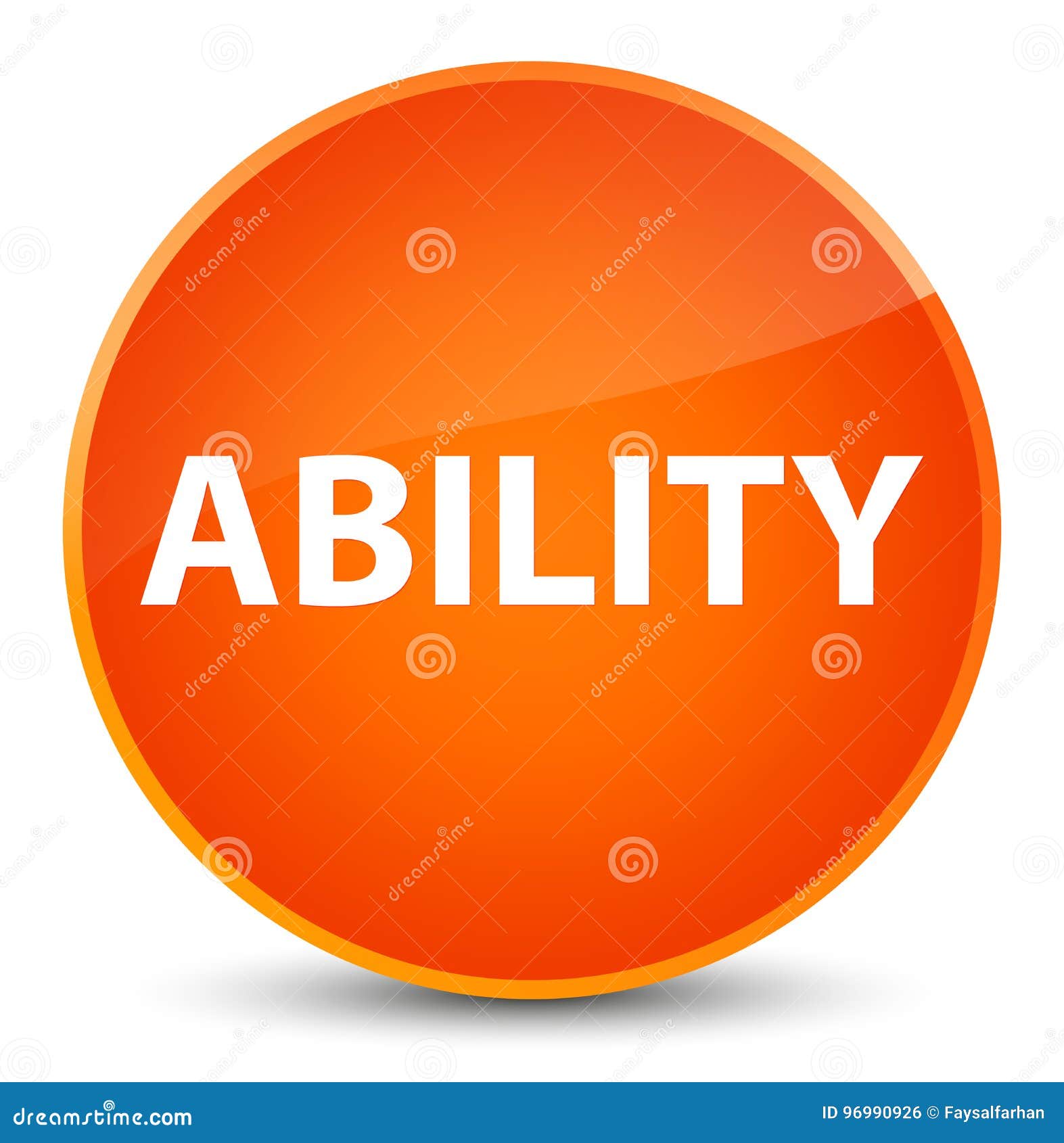 Ability Elegant Orange Round Button Stock Illustration - Illustration ...