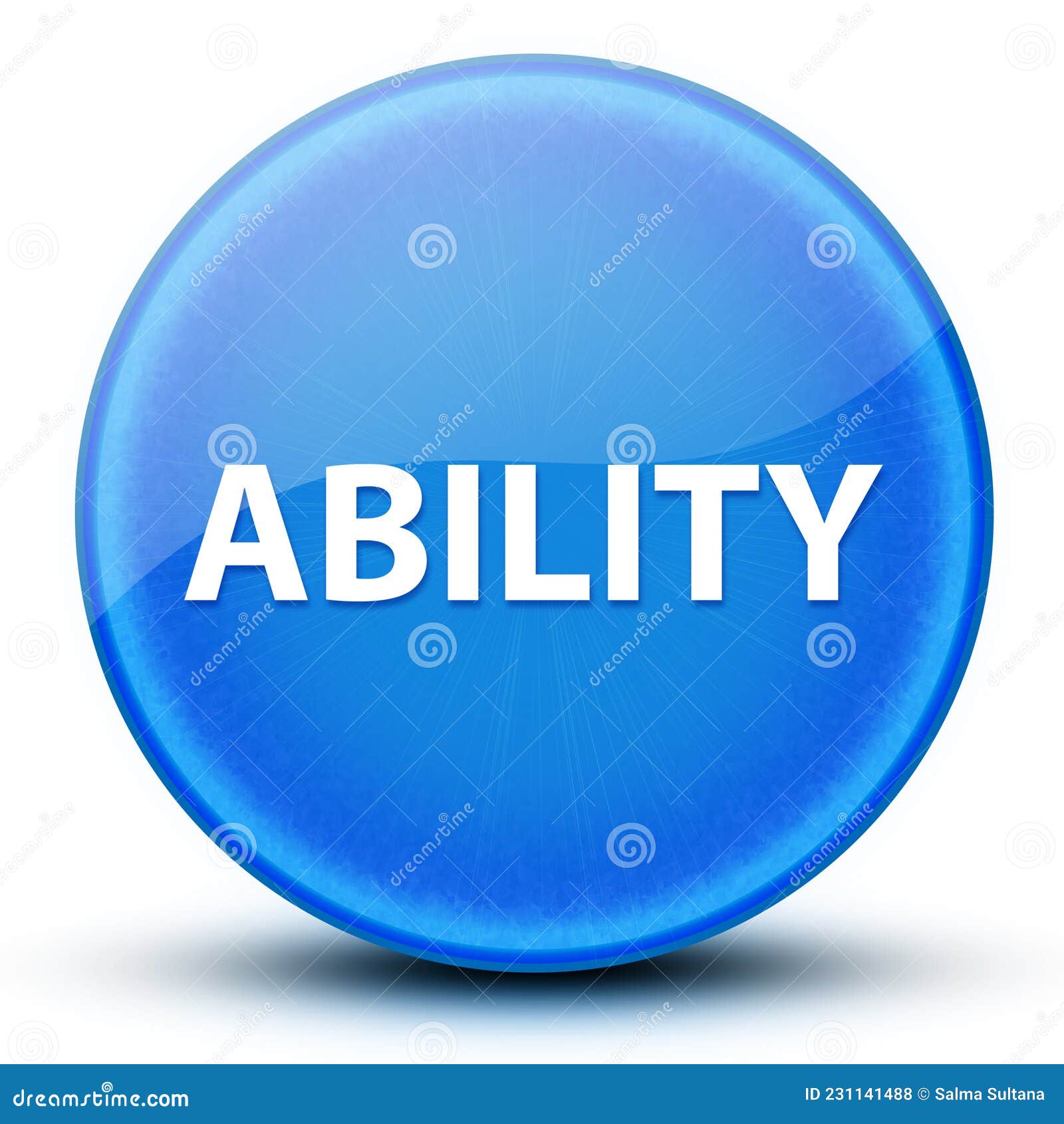 Ability Eyeball Glossy Elegant Blue Round Button Abstract Stock ...