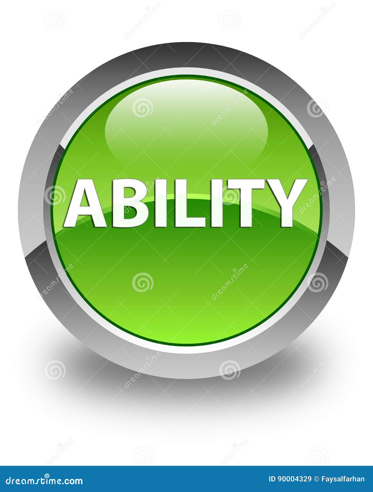 Ability Glossy Green Round Button Stock Illustration - Illustration of ...