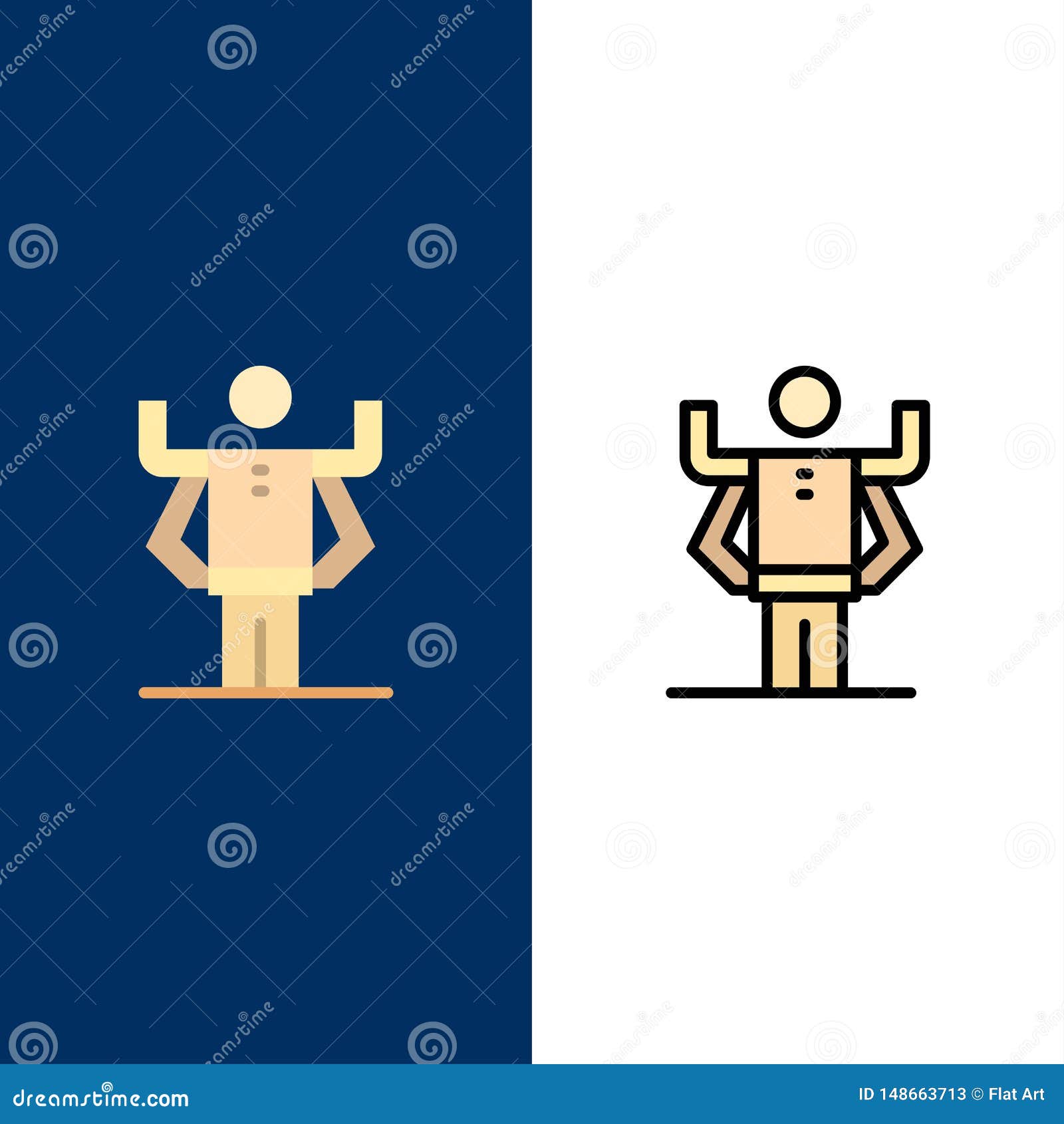 Ability, Human, Multitask, Organization Icons. Flat and Line Filled ...