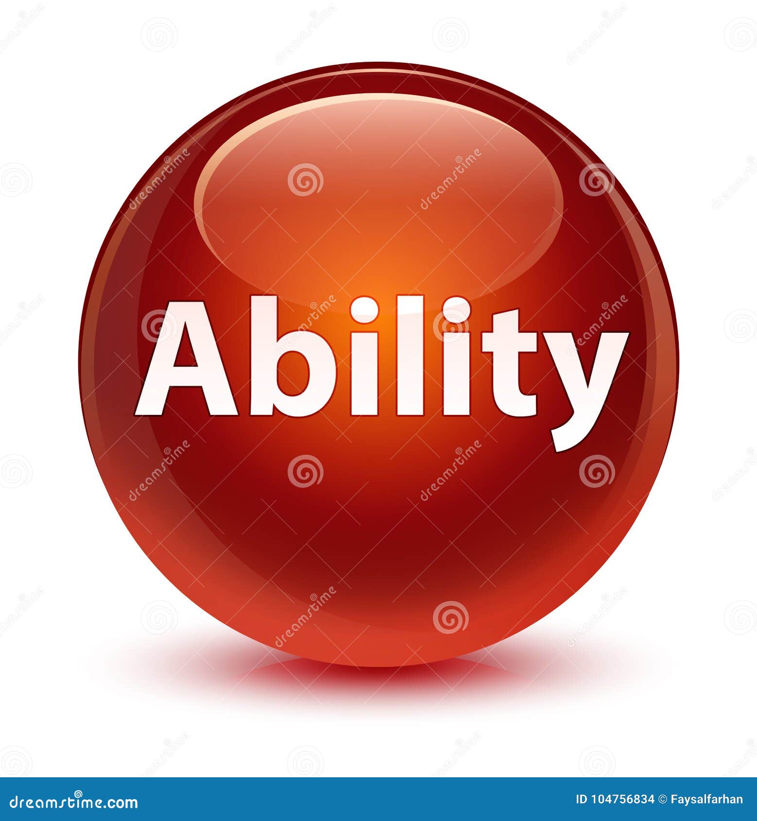 Ability Glassy Brown Round Button Stock Illustration - Illustration of ...