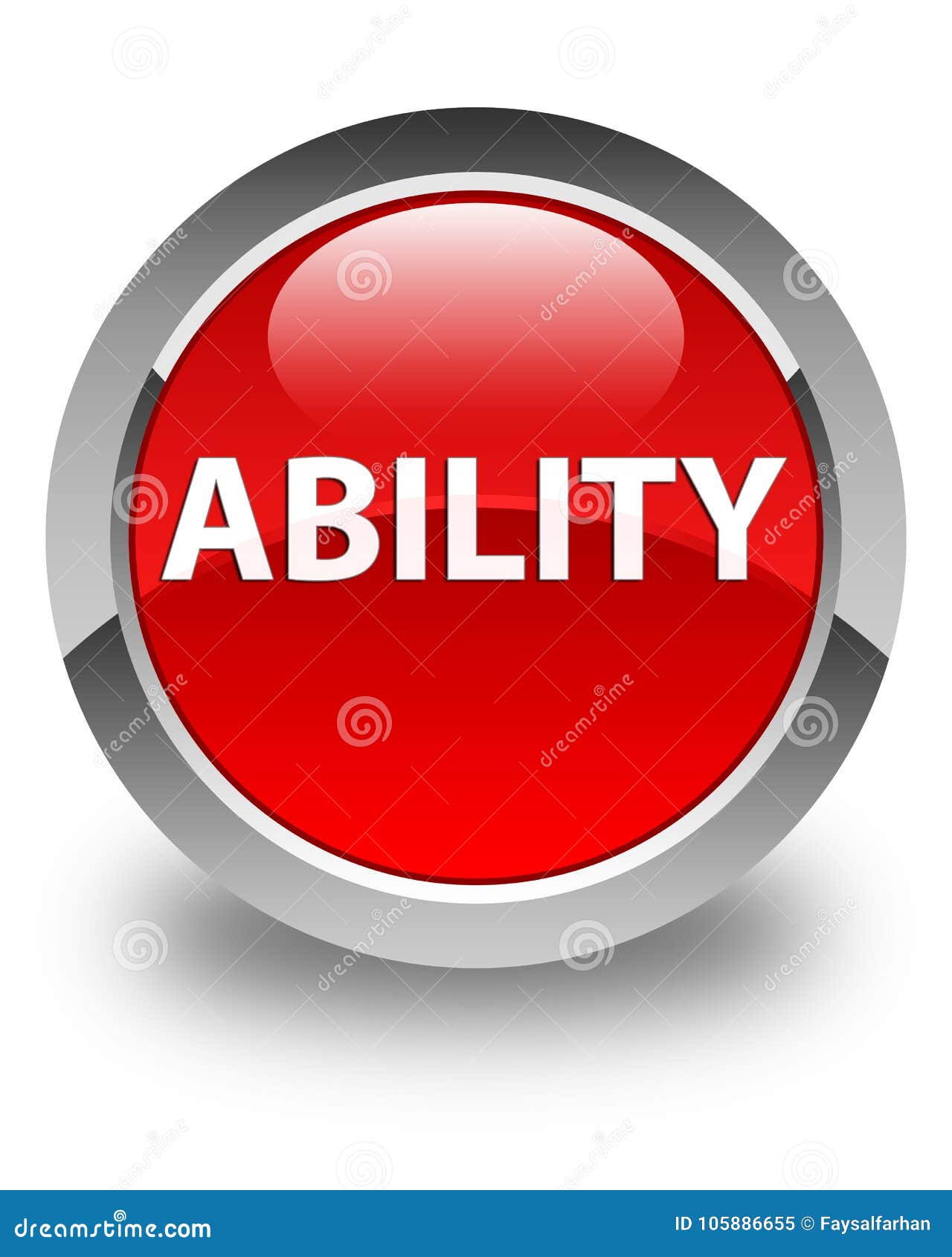 Ability Glossy Red Round Button Stock Illustration - Illustration of ...