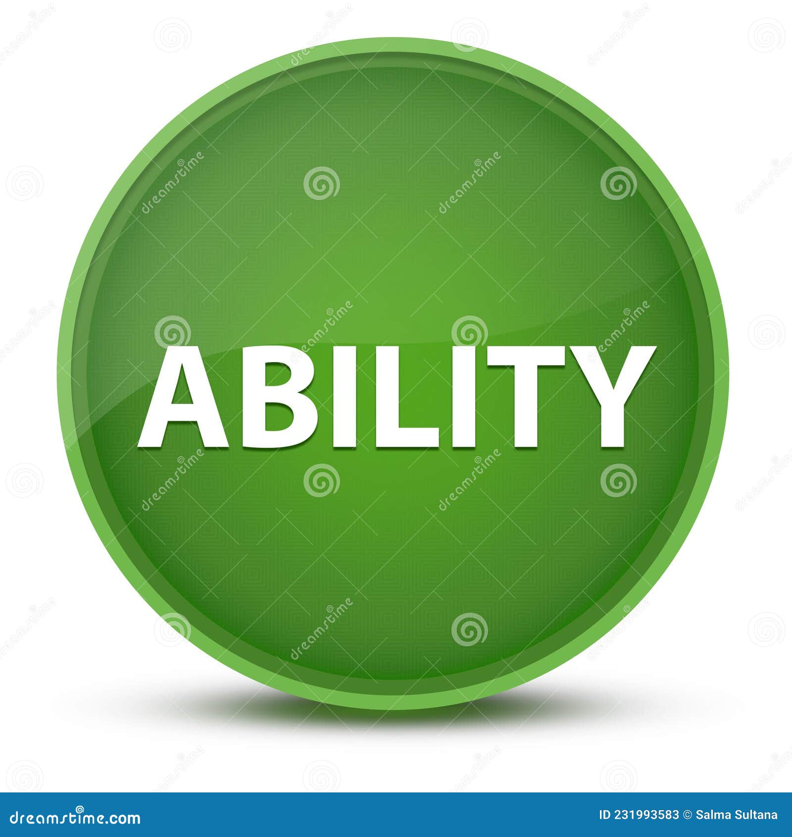 Ability Luxurious Glossy Green Round Button Abstract Stock Illustration ...