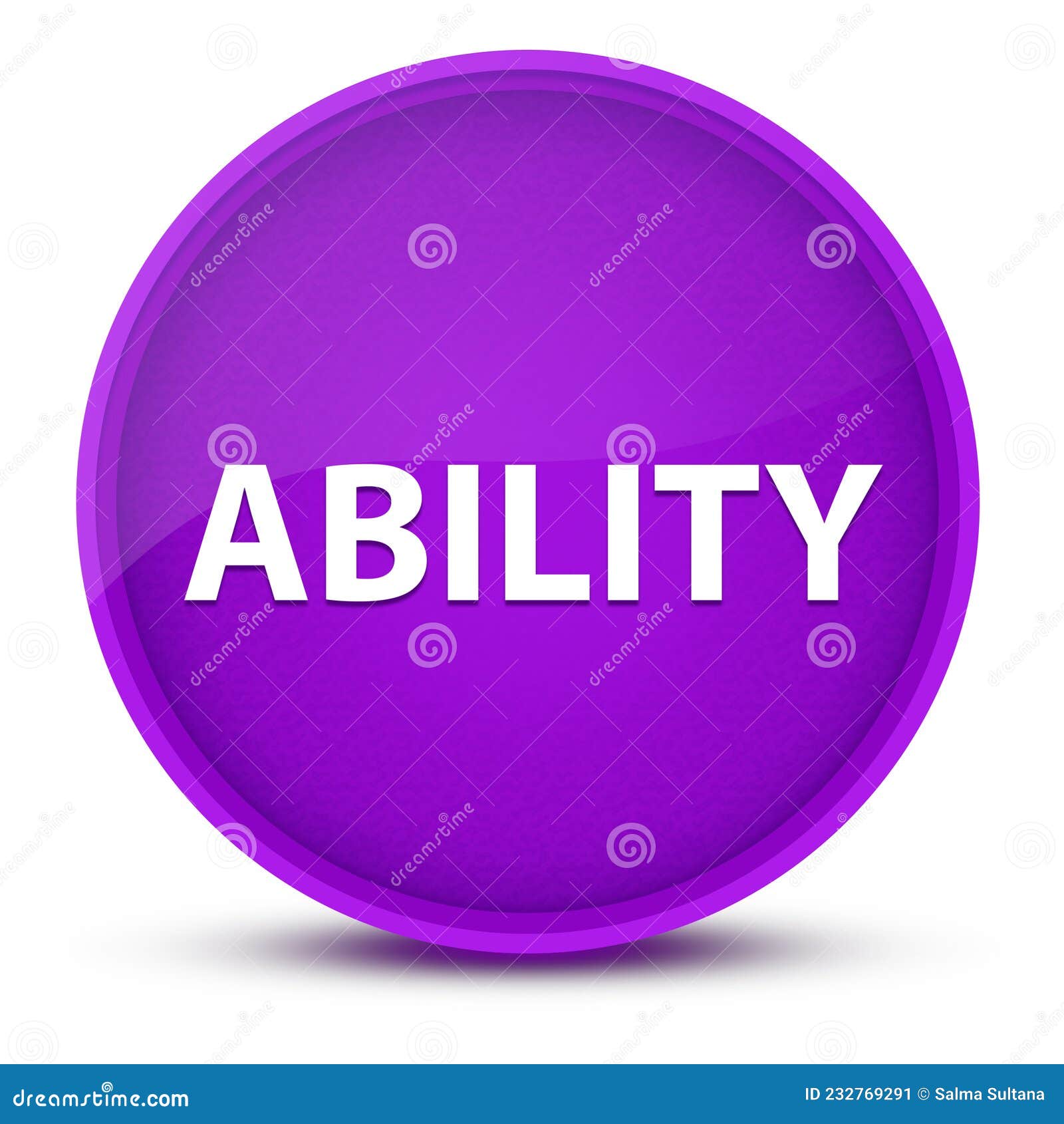 Ability Luxurious Glossy Purple Round Button Abstract Stock ...