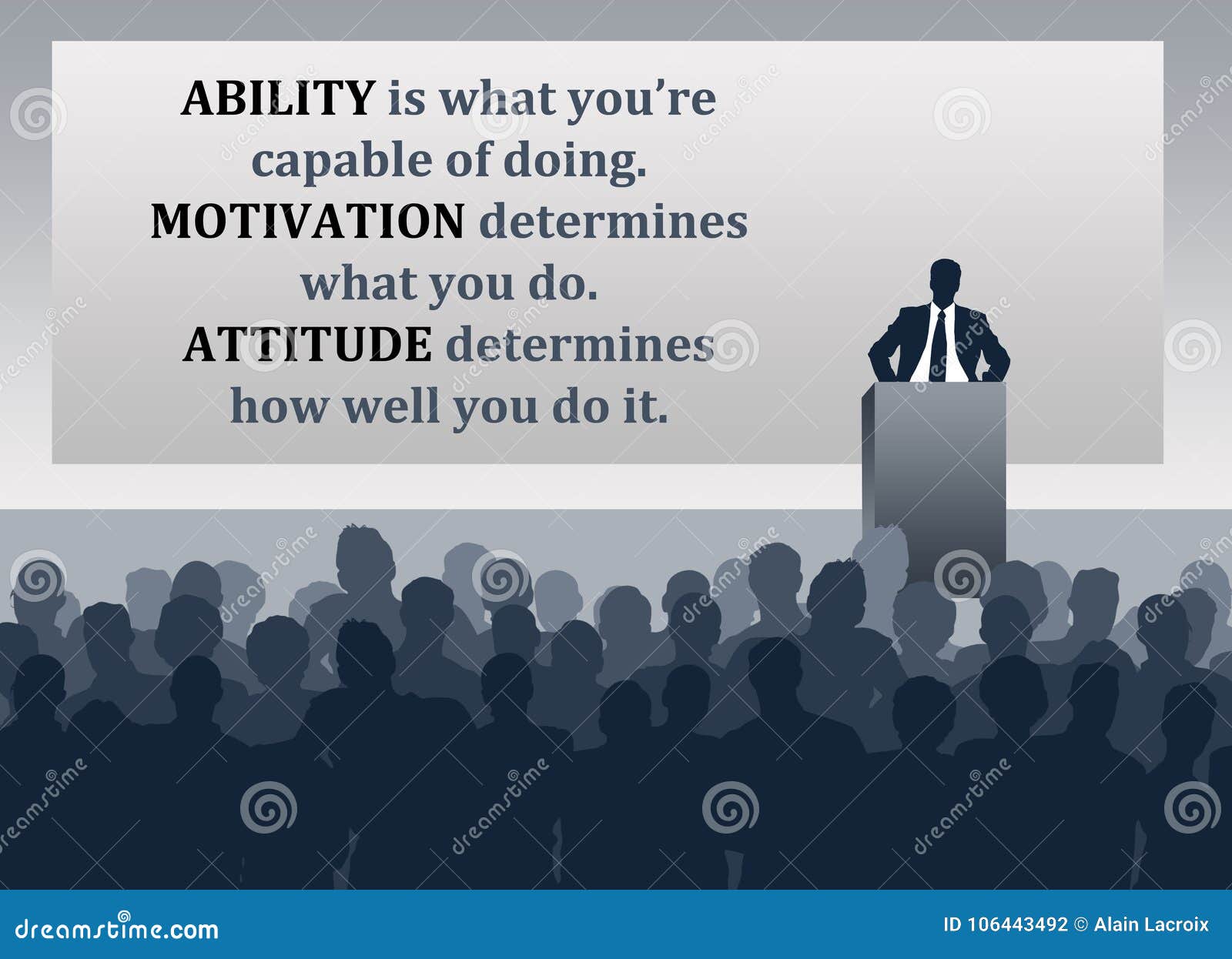 Ability Motivation Attitude Stock Illustration - Illustration of ...