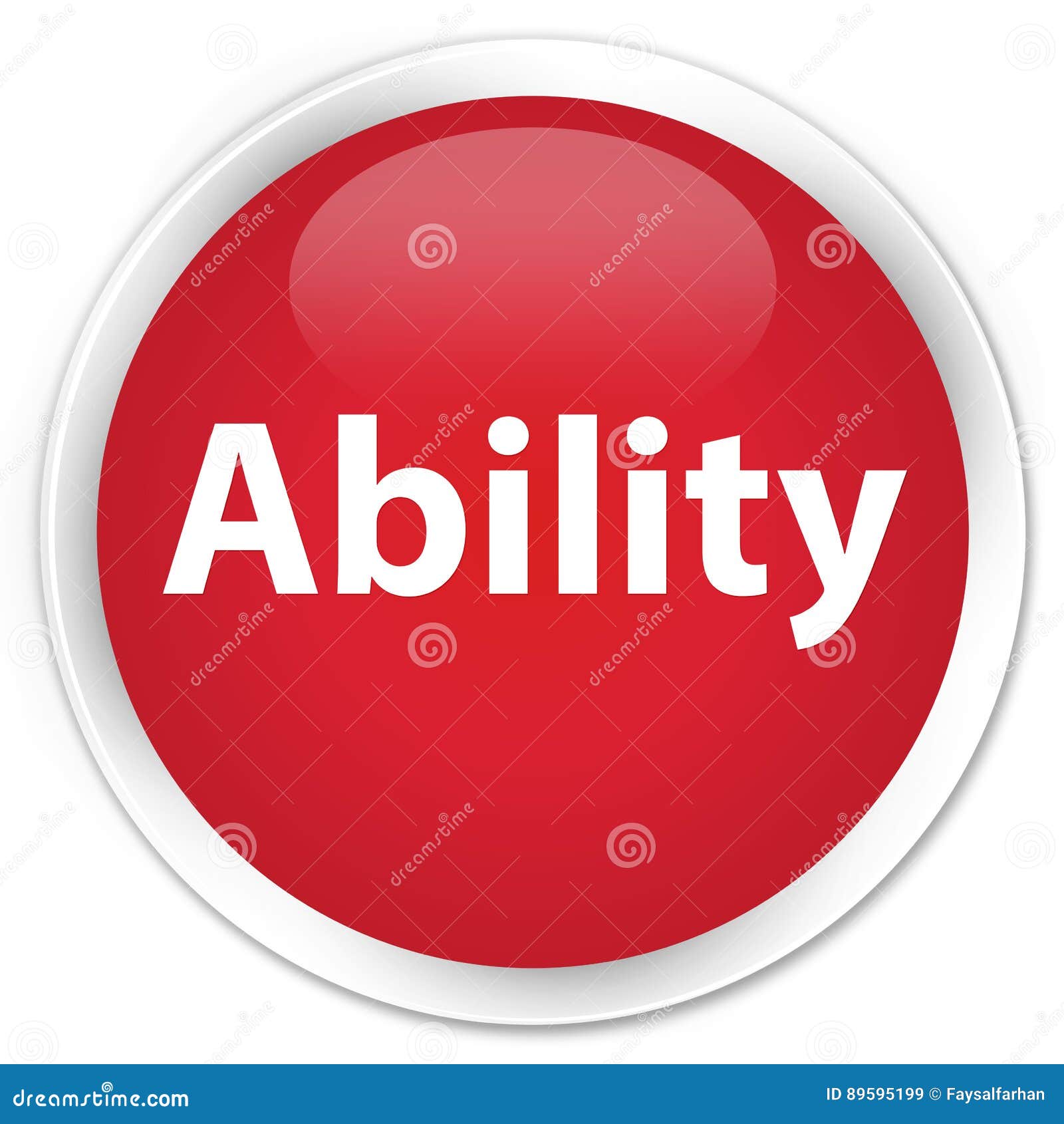 Ability Premium Red Round Button Stock Illustration - Illustration of ...