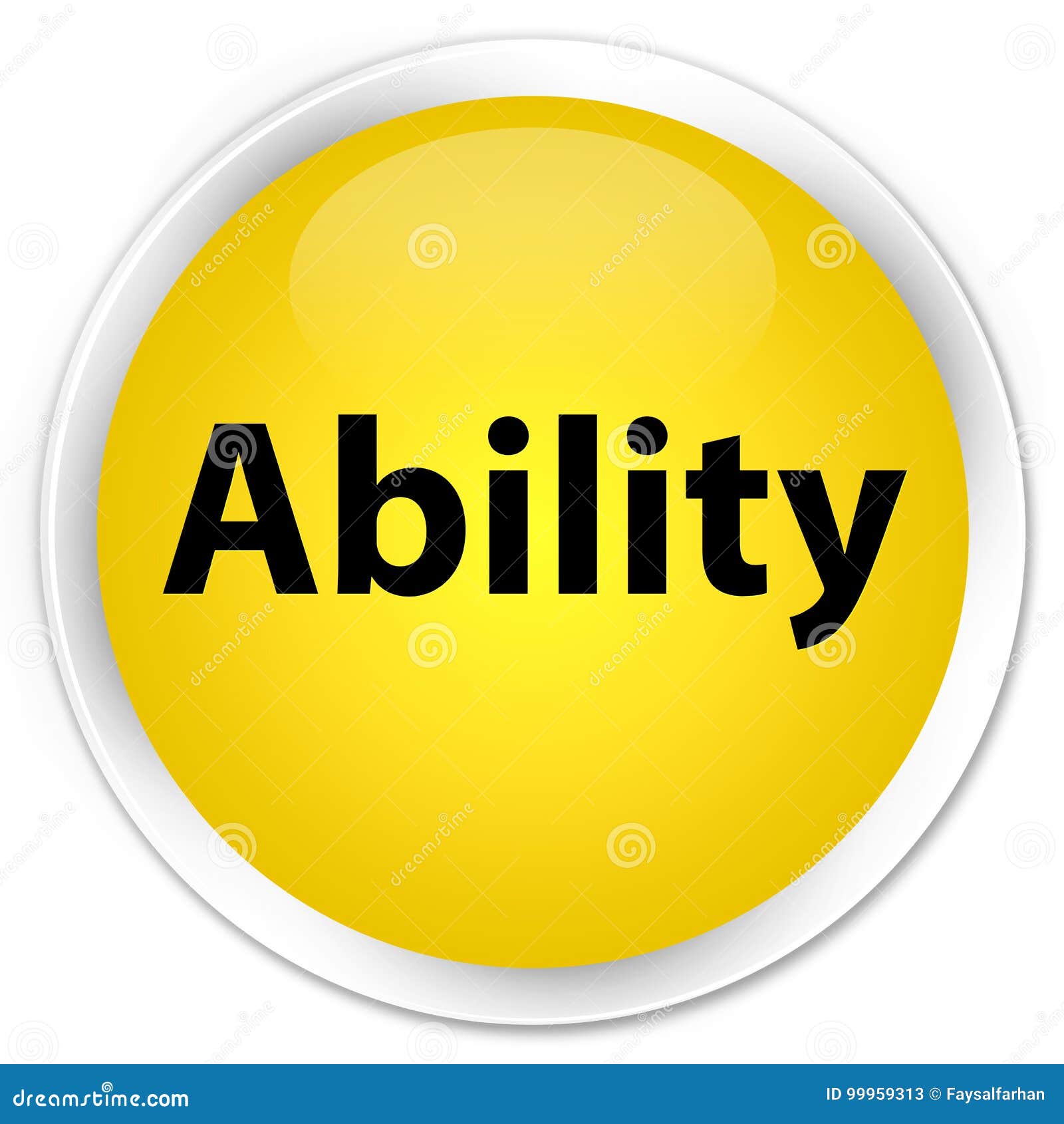 Ability Premium Yellow Round Button Stock Illustration - Illustration ...