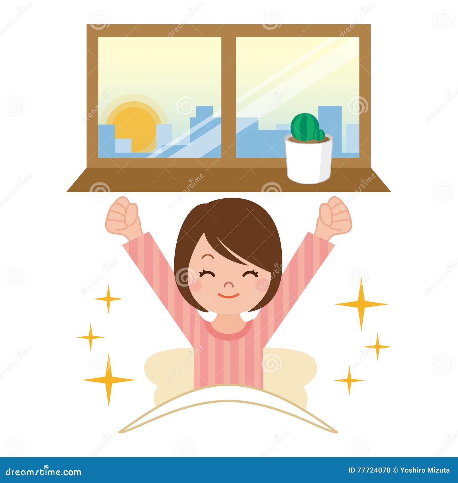 Ability to wake up stock vector. Illustration of time - 77724070