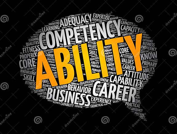 Ability Word Cloud Collage, Concept Background Stock Illustration ...