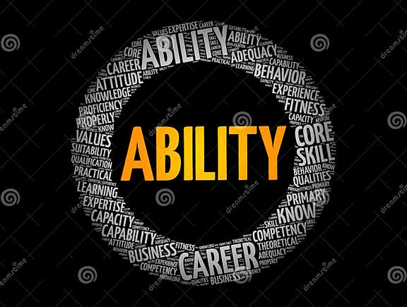 Ability Word Cloud Collage, Concept Background Stock Illustration ...
