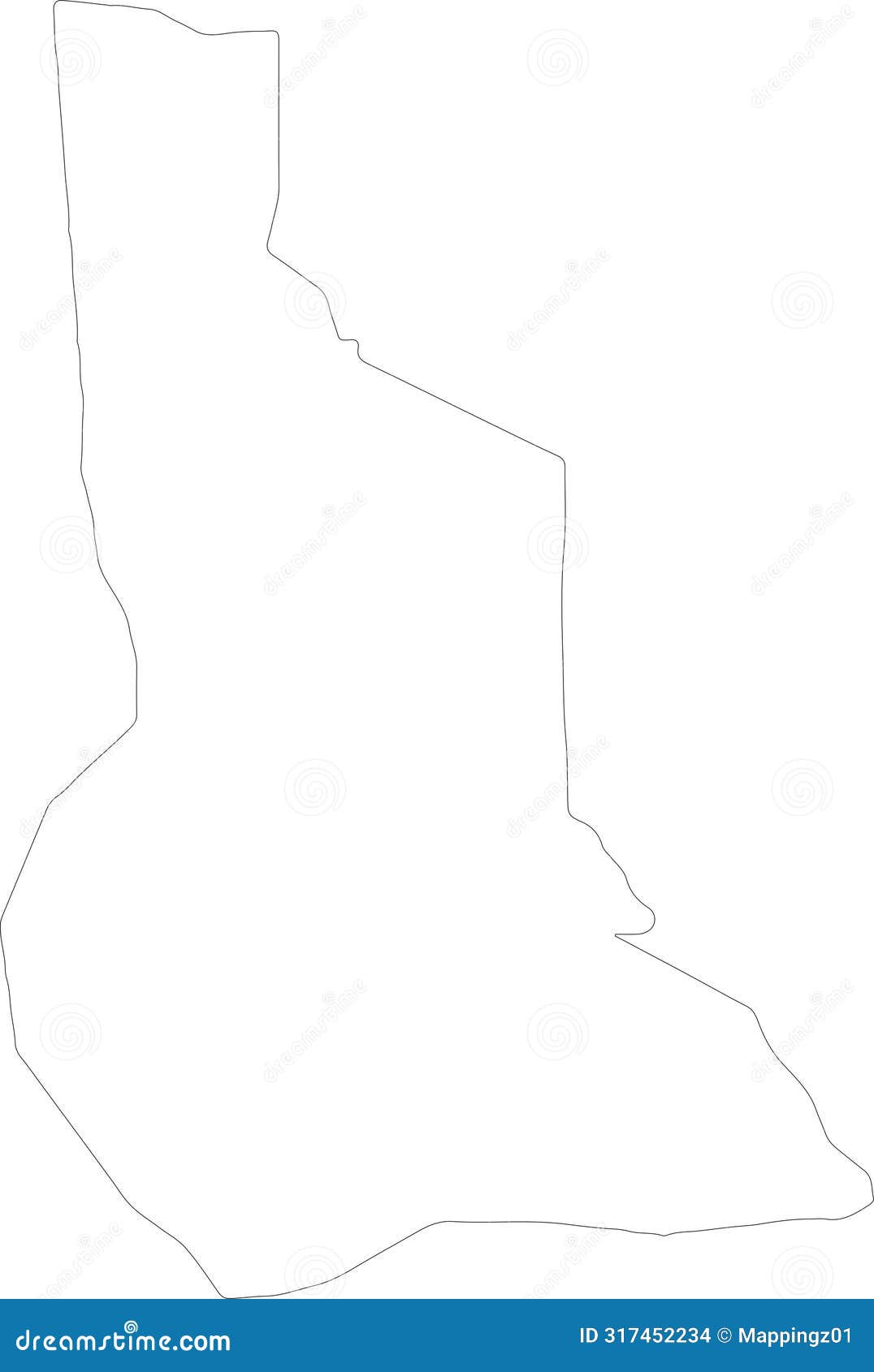 Abim Uganda outline map stock vector. Illustration of abim - 317452234