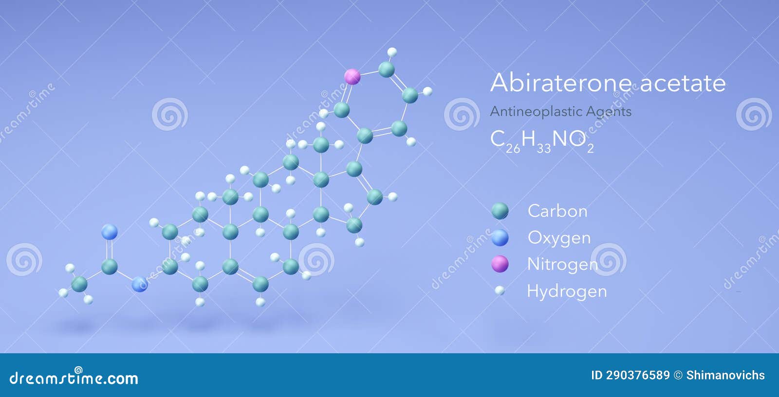 Abiraterone Acetate Molecule, Molecular Structures, Antineoplastic ...
