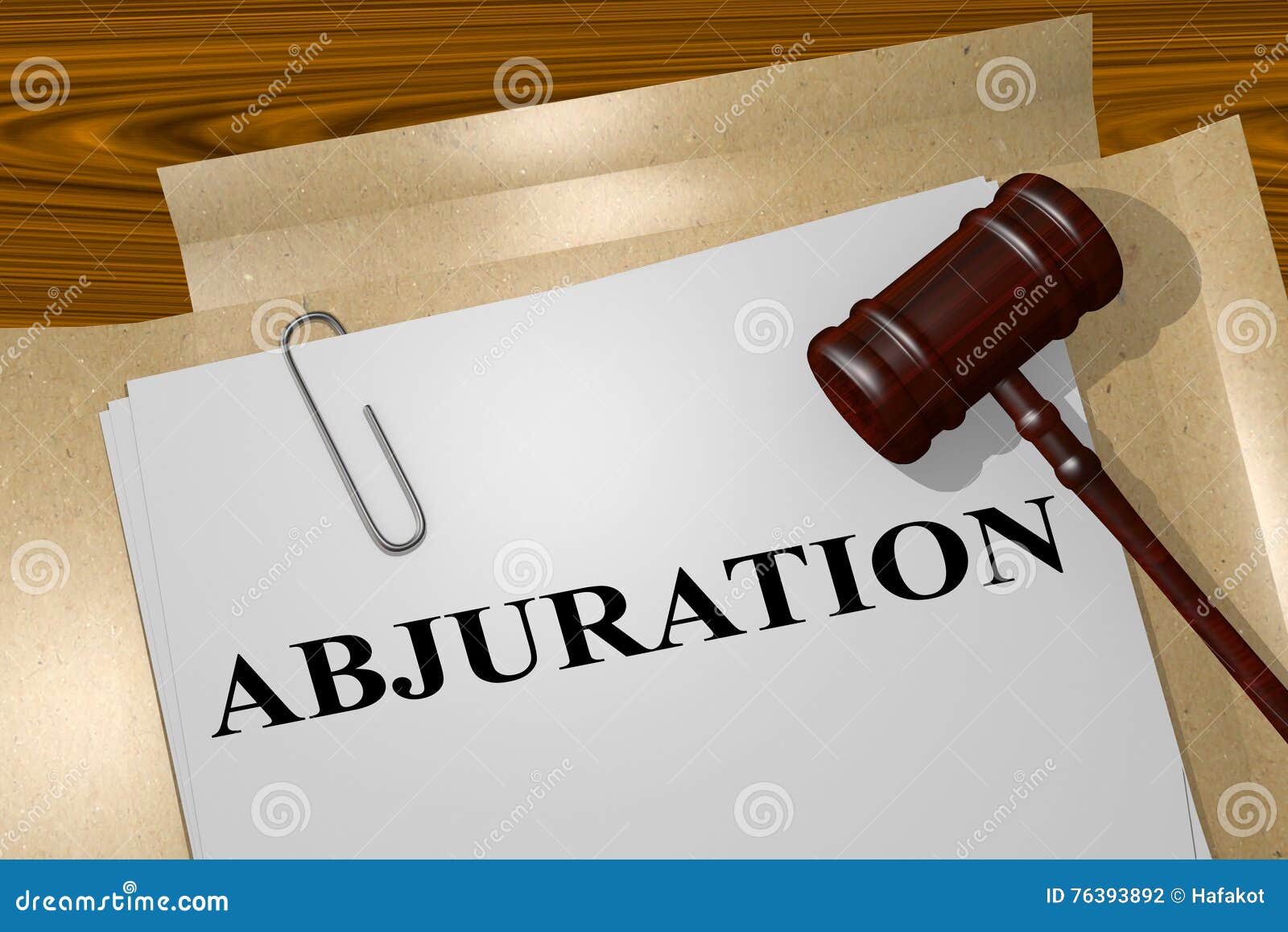 ABJURATION - legal concept stock illustration. Illustration of document ...
