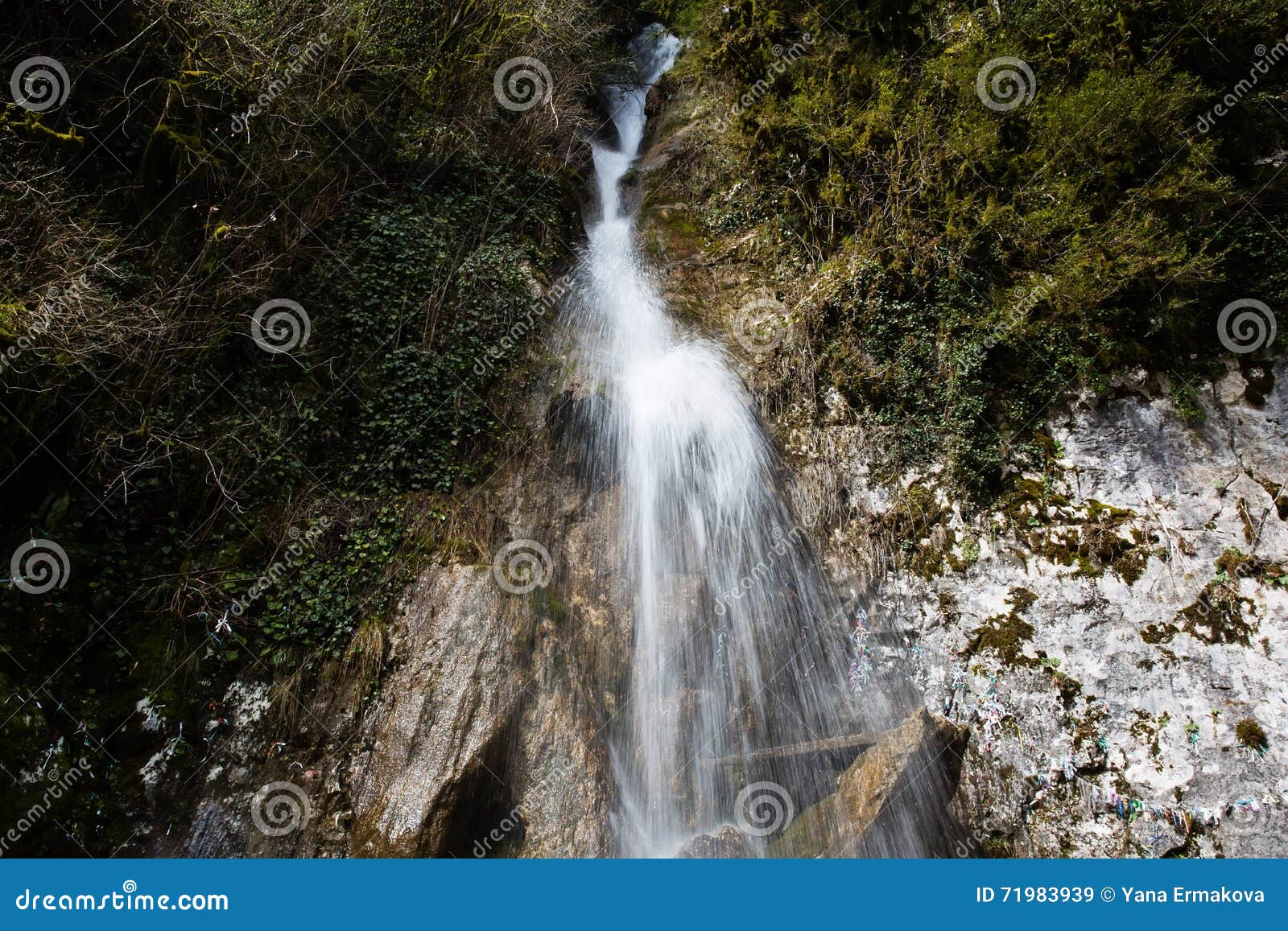 Abkhazia, Waterfall Male Tears Stock Image - Image of abkhazia, rock ...