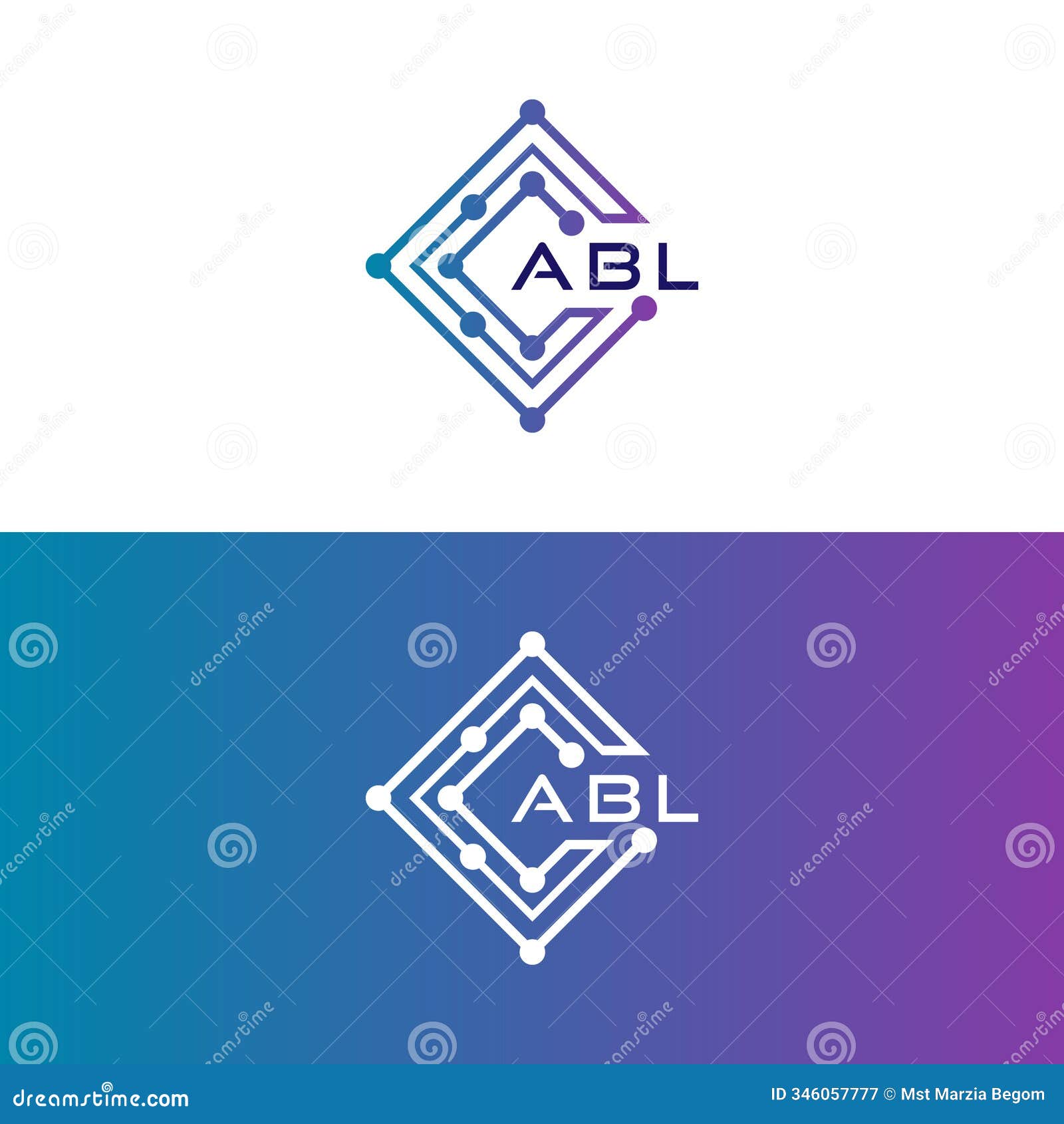 ABA Tech Initial Logo Design Icon For Technology, Digital, Tech Business, ABA Tech Logo, ABA ...