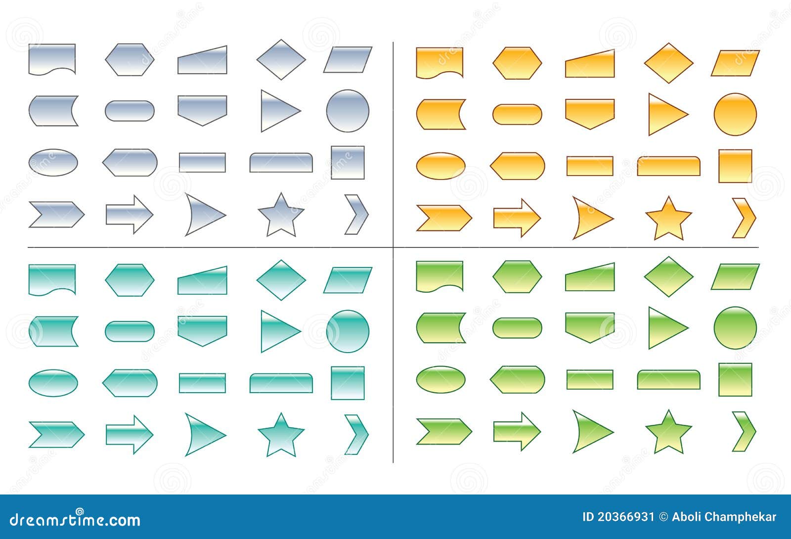 Ablaufdiagramm-Formen vektor abbildung. Illustration von hauptsächlich ...