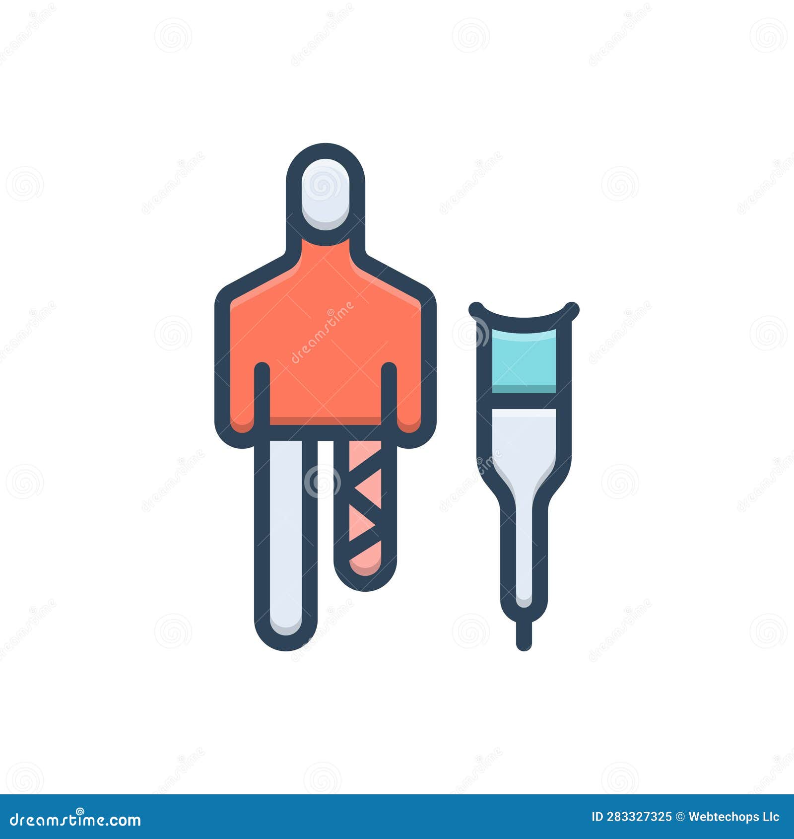 Color Illustration Icon for Able, Amputated and Patient Stock ...