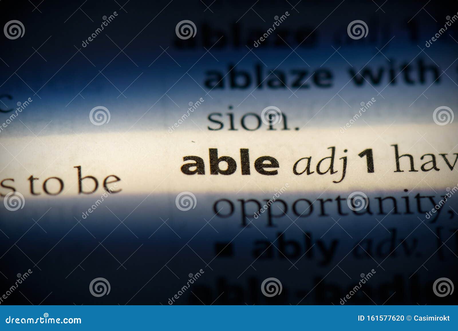 Able stock photo. Image of language, linguistic, etymology - 161577620