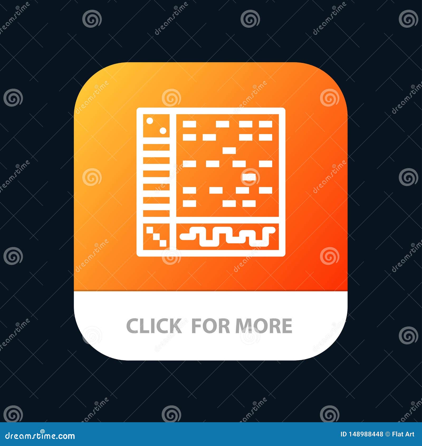 Ableton, Application, Audio, Computer, Draw Mobile App Button. Android and IOS Line Version ...